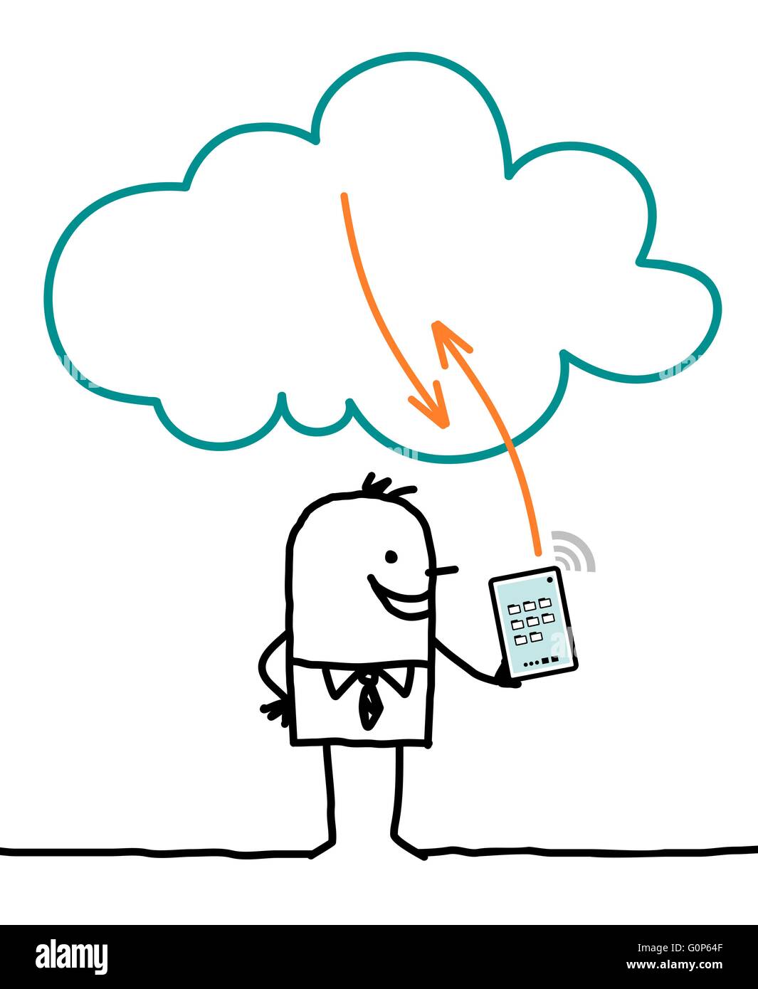 Cloud network cartoon Stock Vector Images - Alamy