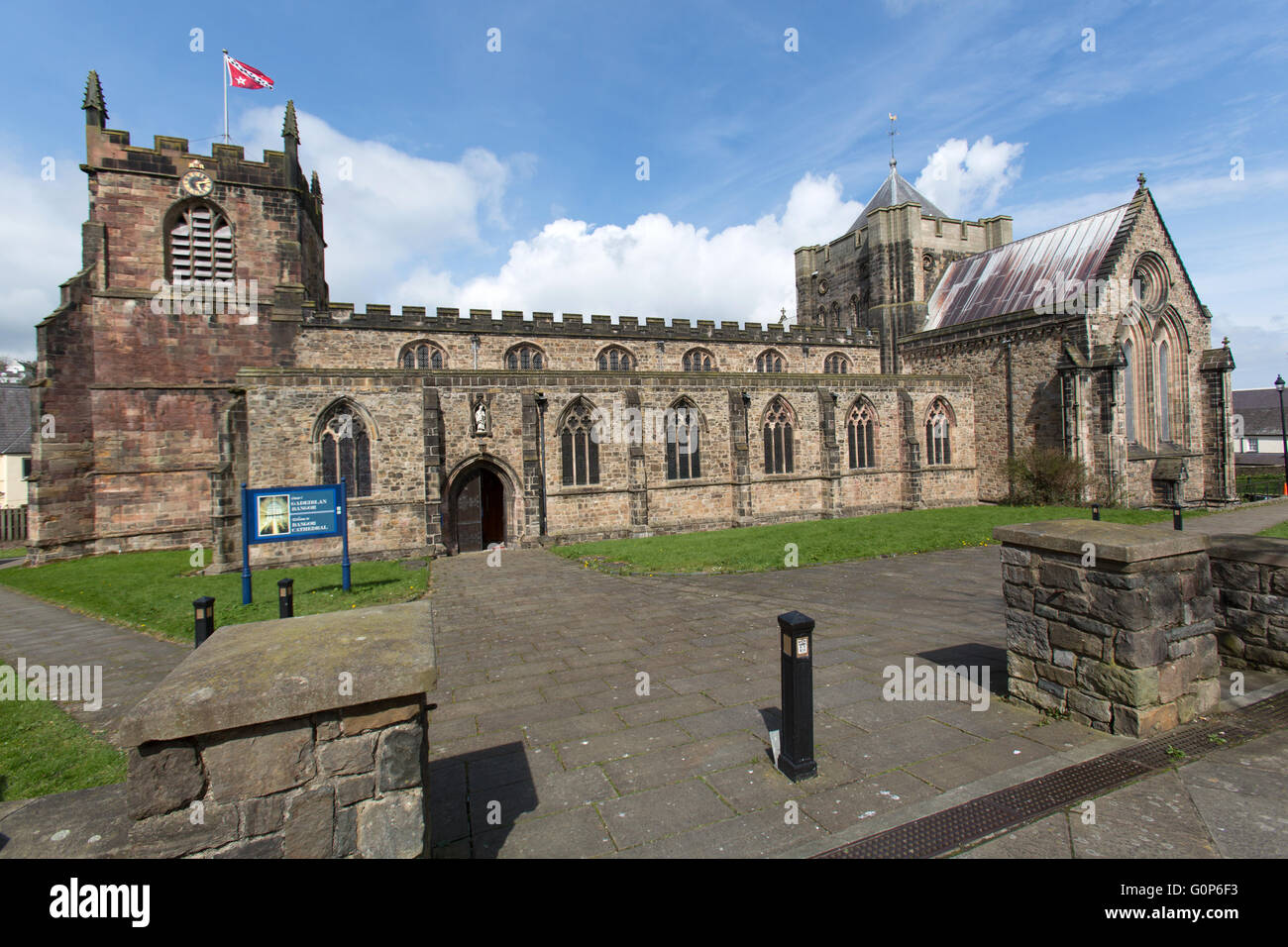 City of Bangor, Wales. Picturesque view of the south elevation of the ...