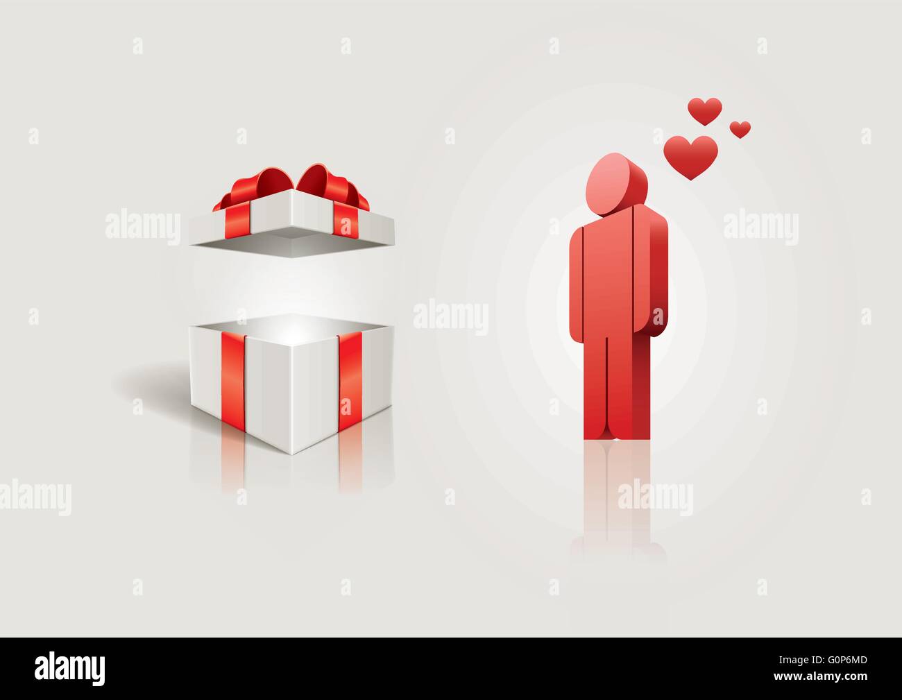 Man and surprise vector illustration. Elements are layered separately ...