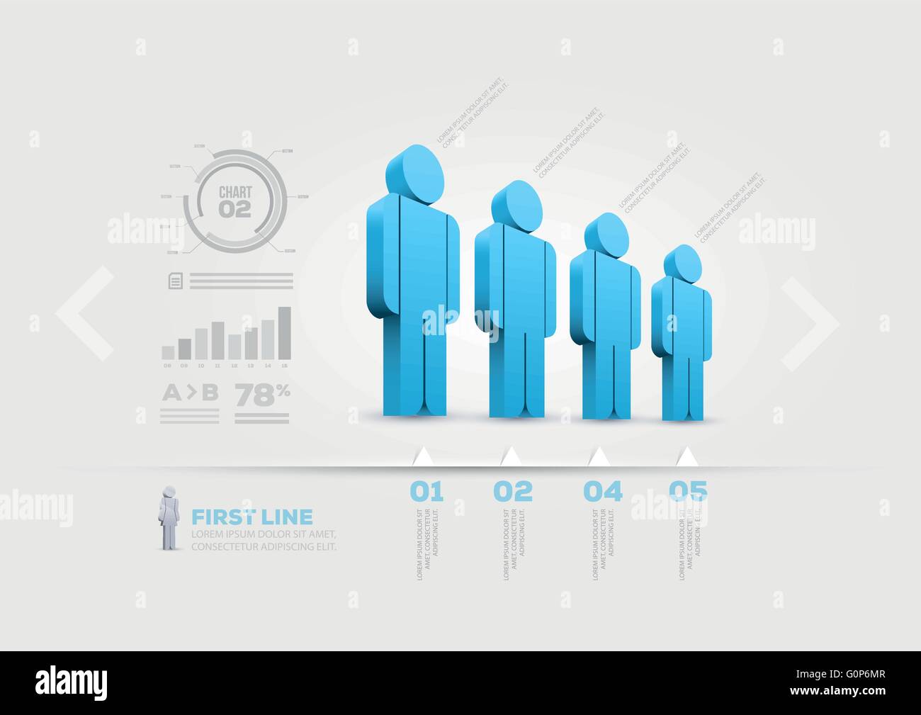 Vector people infographic design template. Elements are layered ...