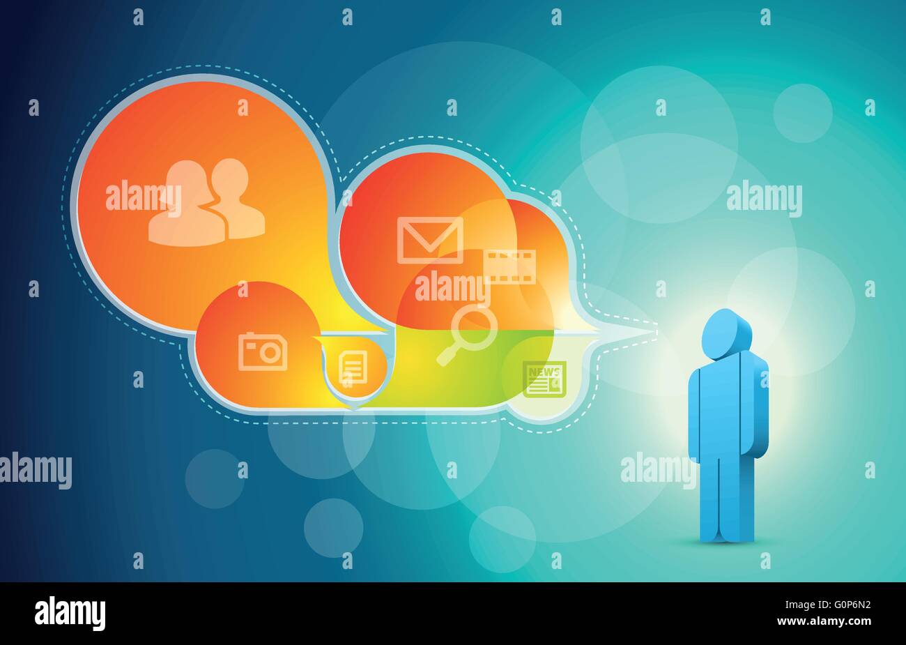 Modern style bubble speech template. Vector illustration. Elements are ...