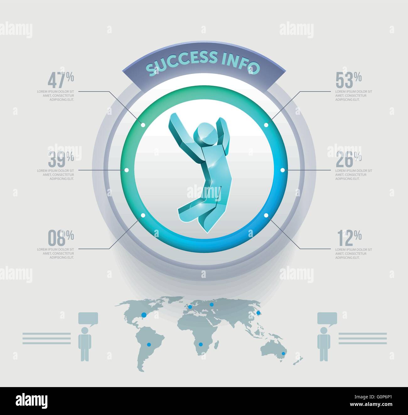 Vector people infographic design template. Elements are layered ...