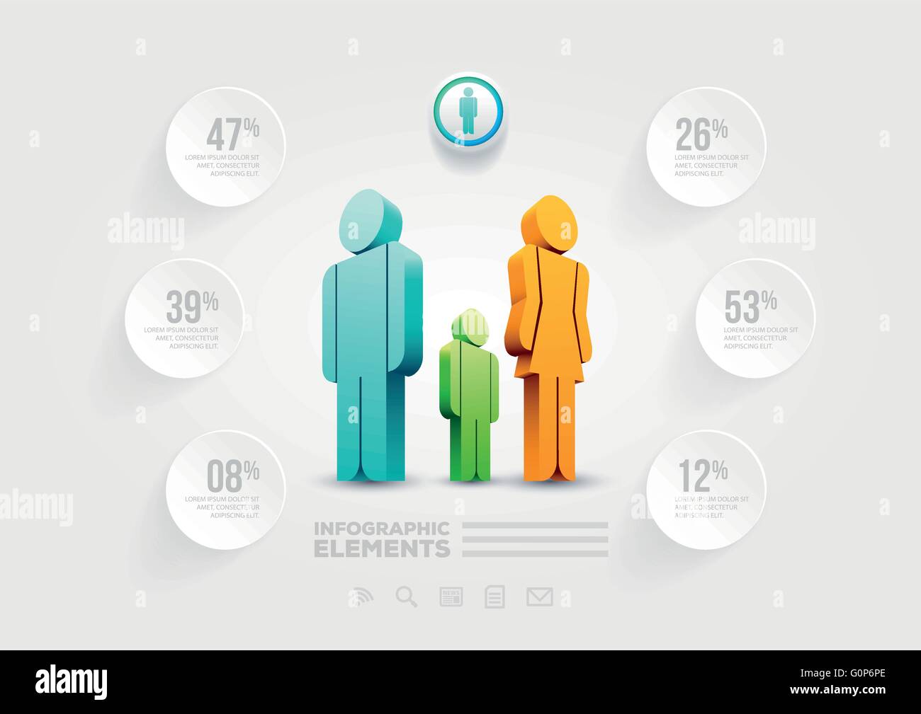 Vector people infographic design template. Elements are layered ...