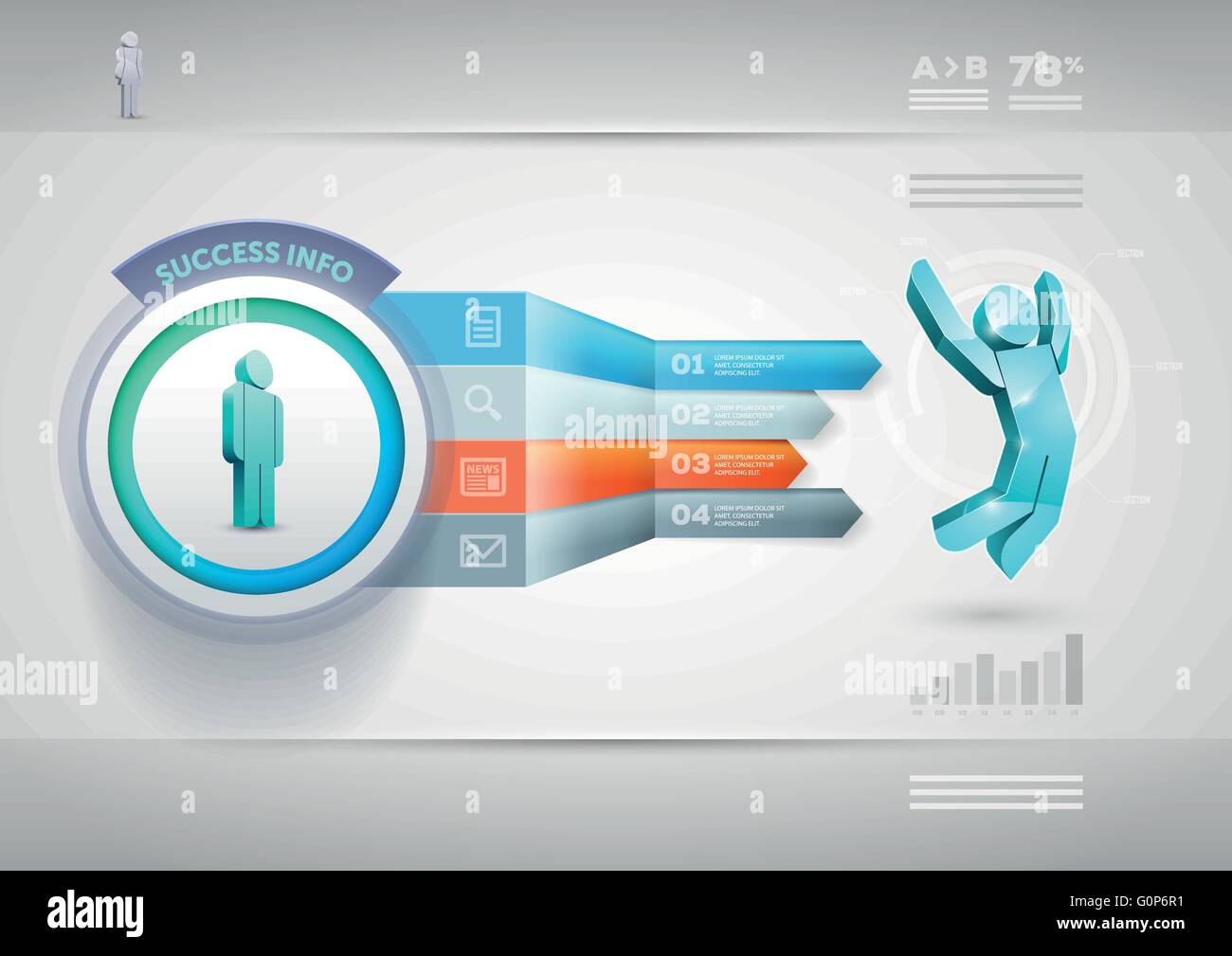 Vector people infographic design template. Elements are layered ...