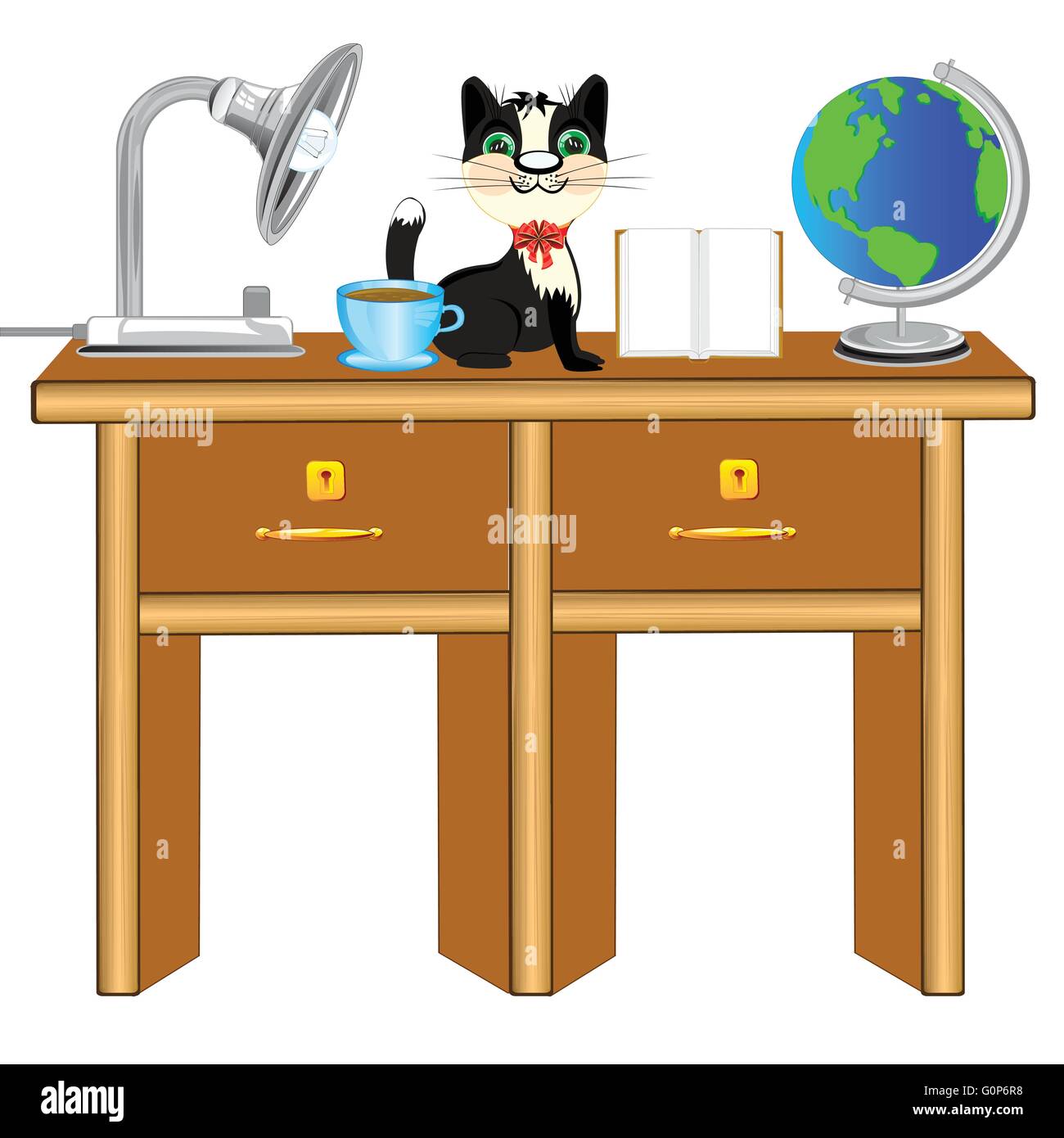 Coffee tea on table Stock Vector Images - Alamy