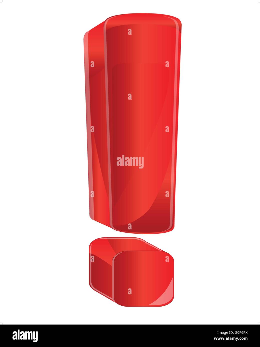 Red exclamation point Stock Vector Image & Art - Alamy