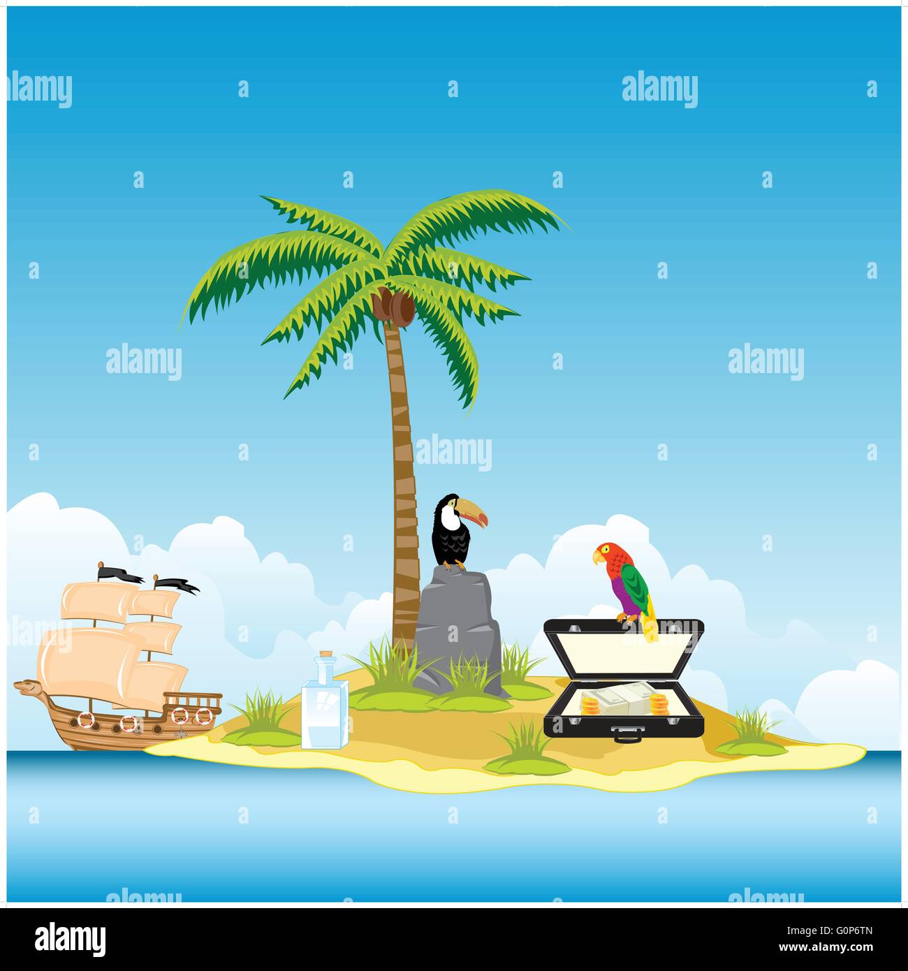 Money in water Stock Vector Images - Alamy