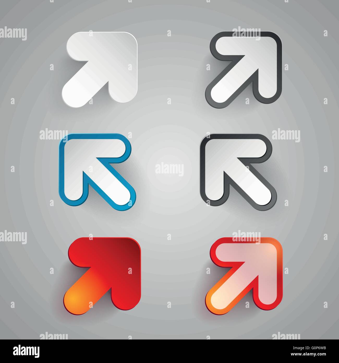 Vector illustration of paper arrow symbol set Stock Vector Image & Art ...