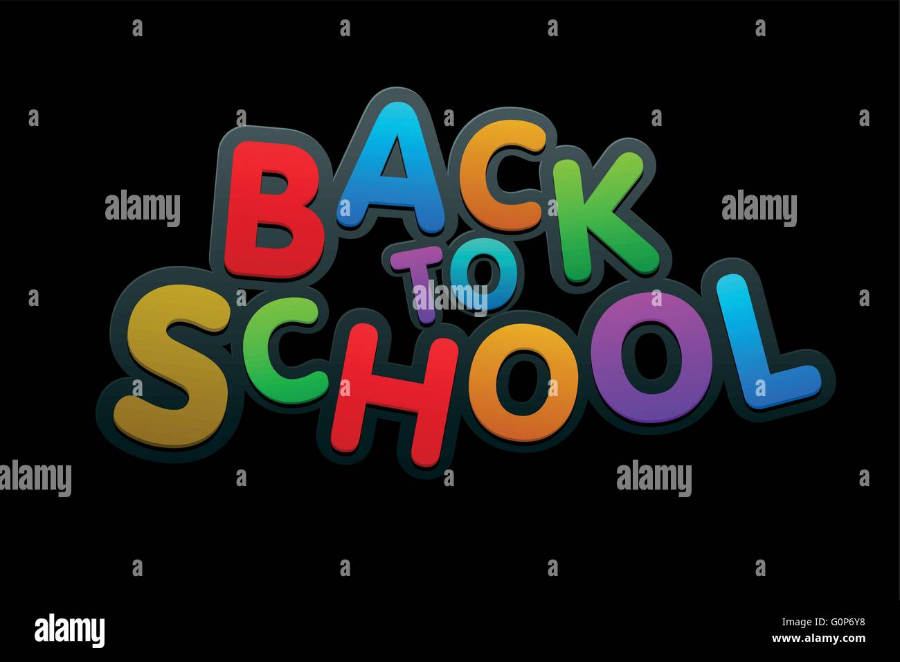Vector multicolored "Back to School" text Stock Vector Image & Art - Alamy