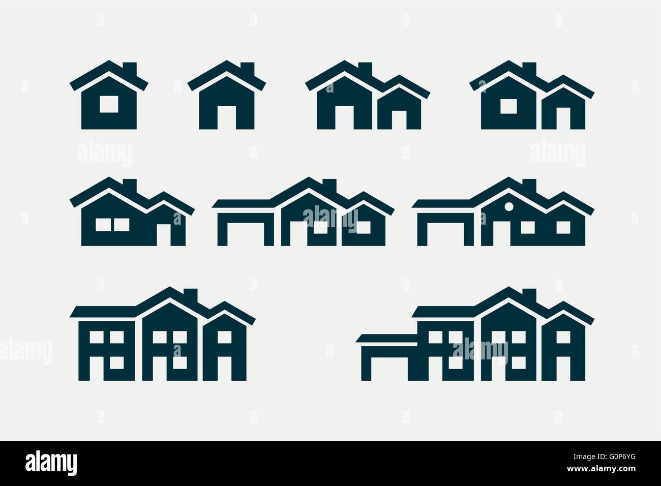 Vector various house icon set Stock Vector Image & Art - Alamy