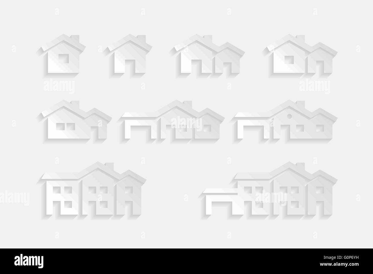 Vector various house icon set Stock Vector Image & Art - Alamy