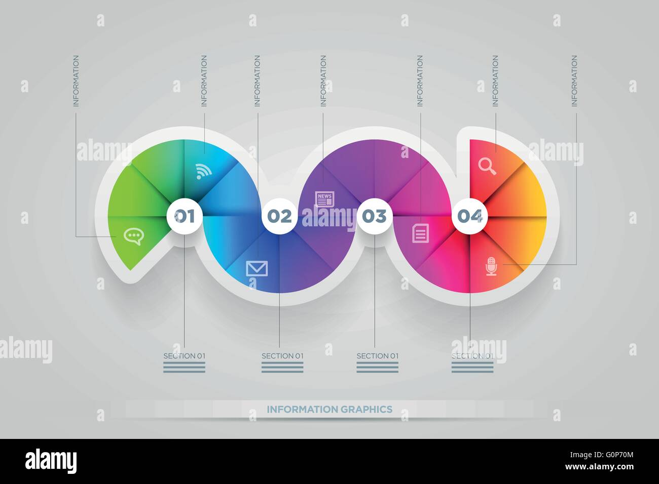 Vector abstract infographic design template. lights, shadows, color shapes etc. layered ...