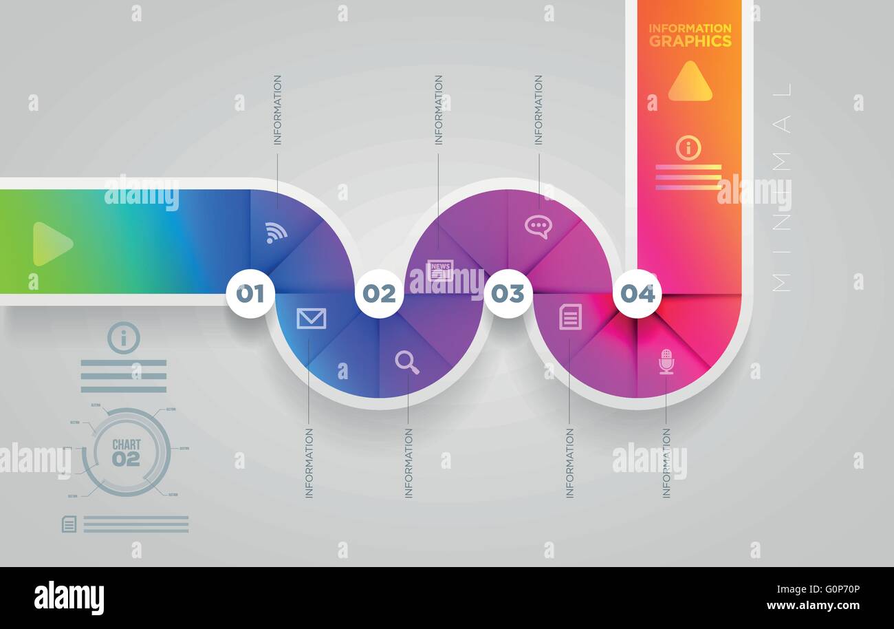 Vector abstract infographic design template. lights, shadows, color ...