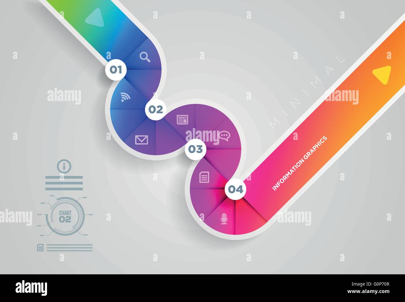 Vector abstract infographic design template. lights, shadows, color ...