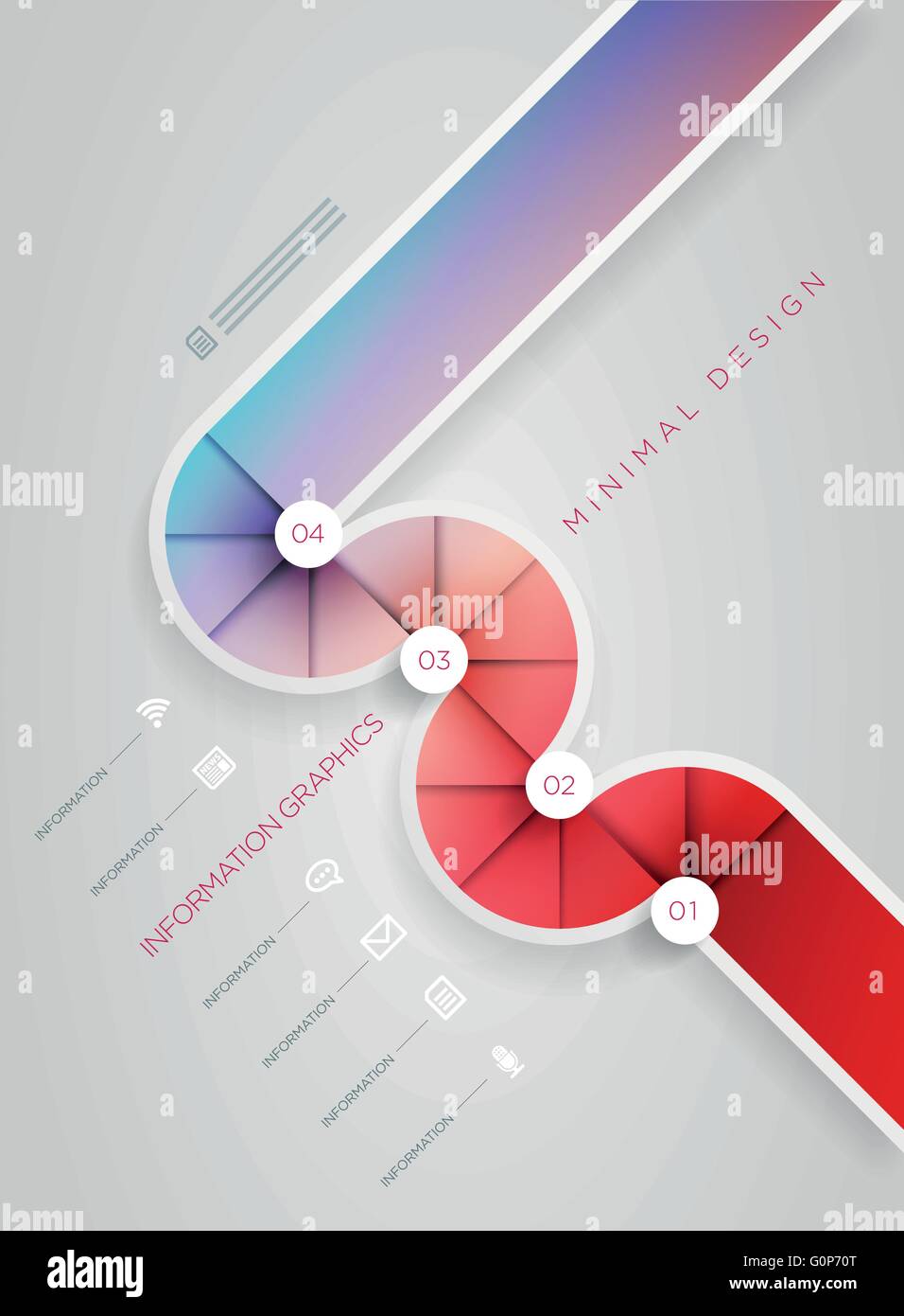 Vector abstract infographic design template. lights, shadows, color ...