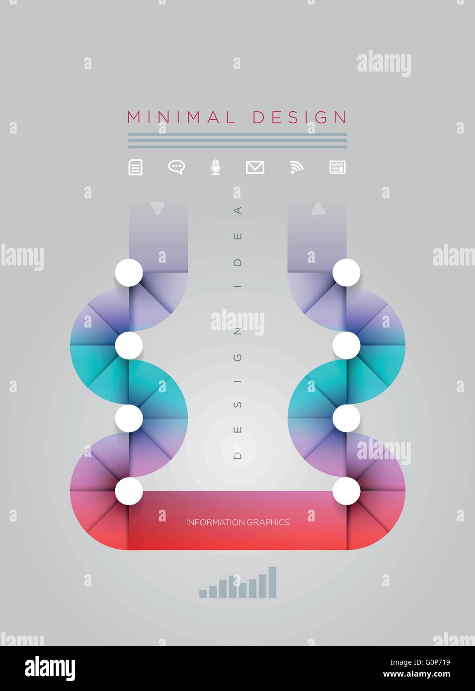 Vector abstract infographic design template. lights, shadows, color ...