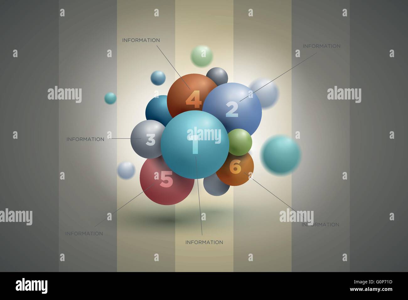 Vector abstract sphere infographics design template. Elements are layered separately in vector ...