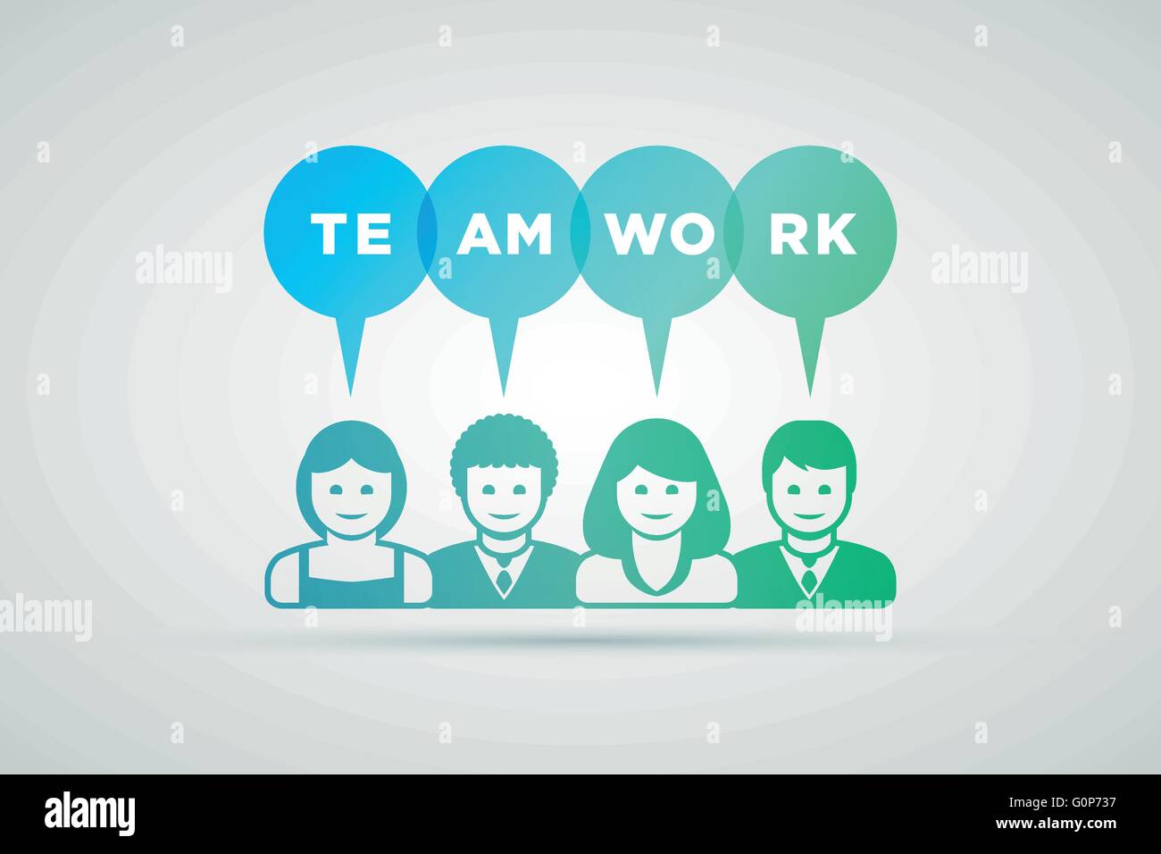 Vector teamwork and innovation concept illustration Stock Vector Image ...