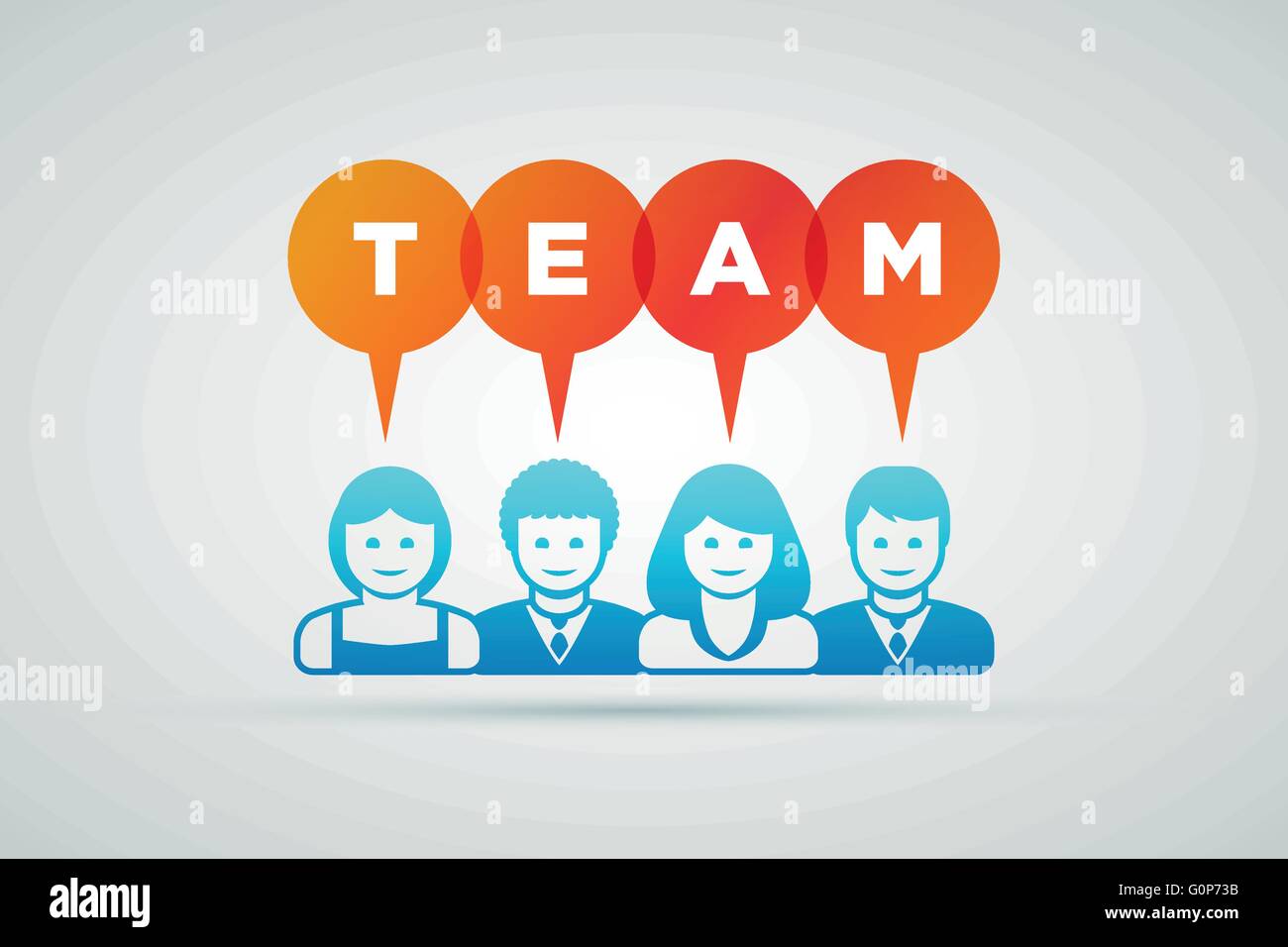 Vector teamwork and team concept illustration Stock Vector Image & Art ...
