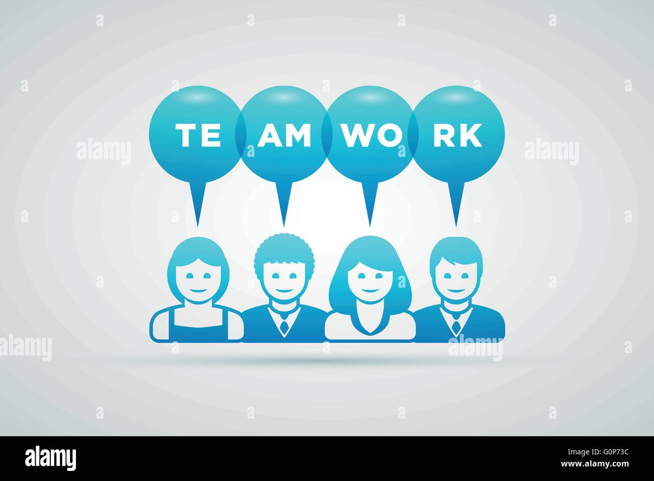 Vector teamwork and innovation concept illustration Stock Vector Image ...