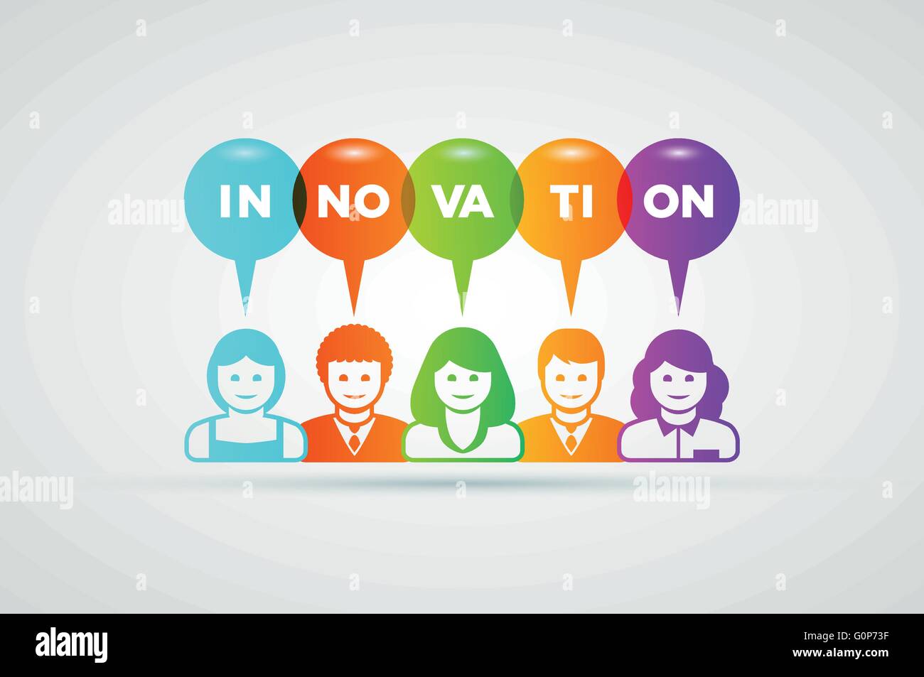 Vector teamwork and innovation concept illustration Stock Vector Image ...