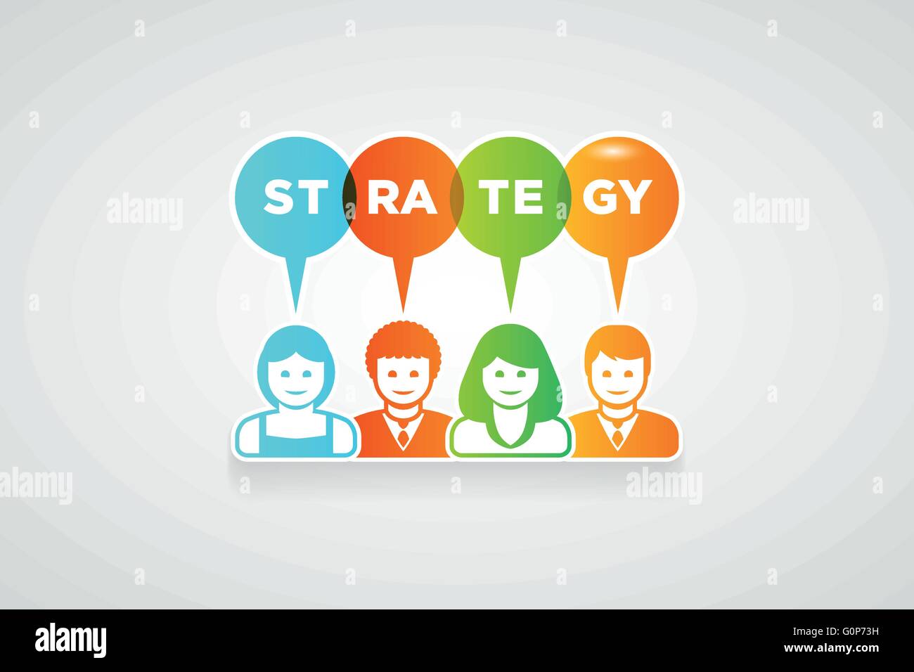 Vector teamwork and strategy concept illustration Stock Vector Image ...