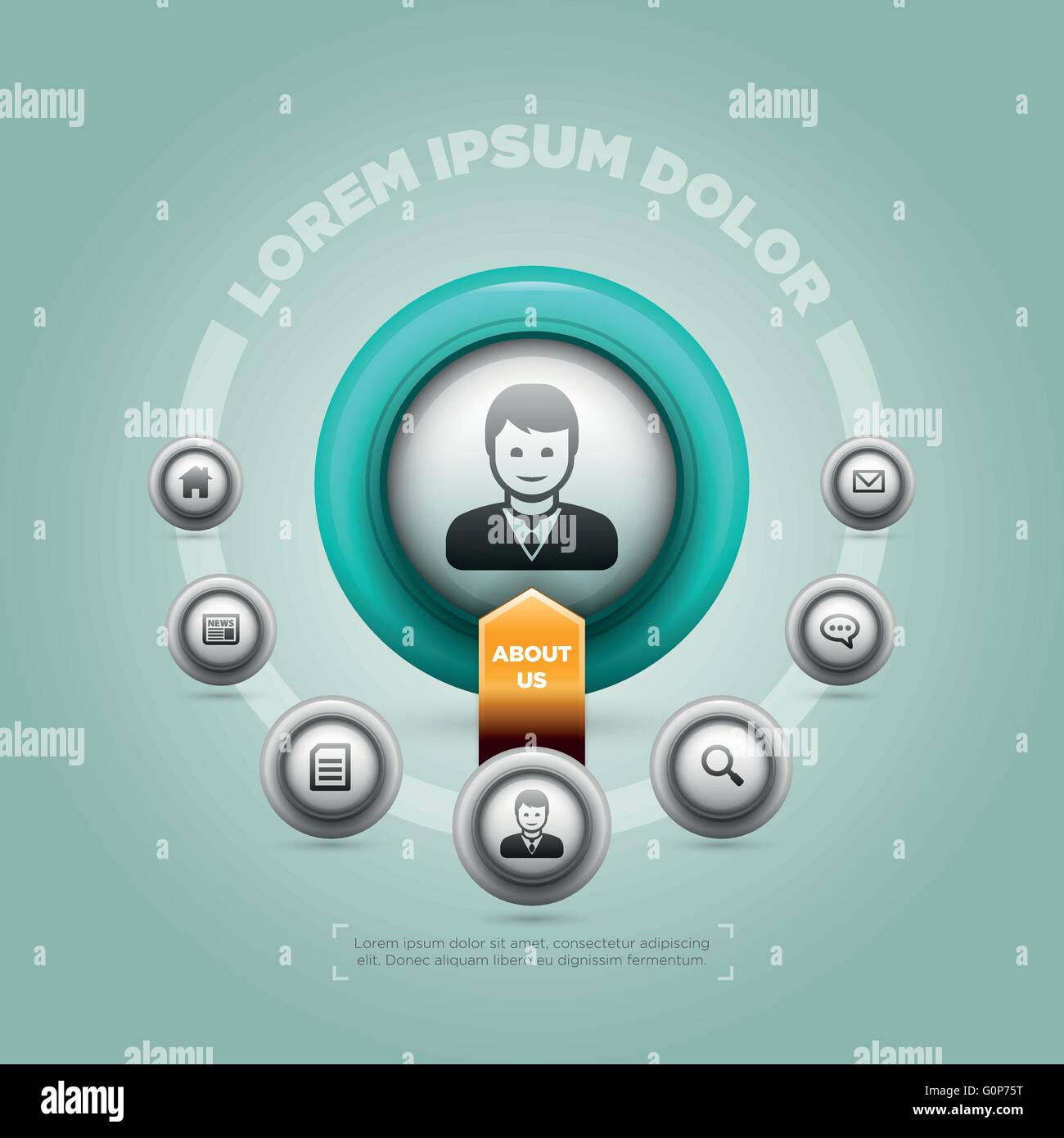 Vector design template for website, infographic etc. Elements are layered separately in vector ...