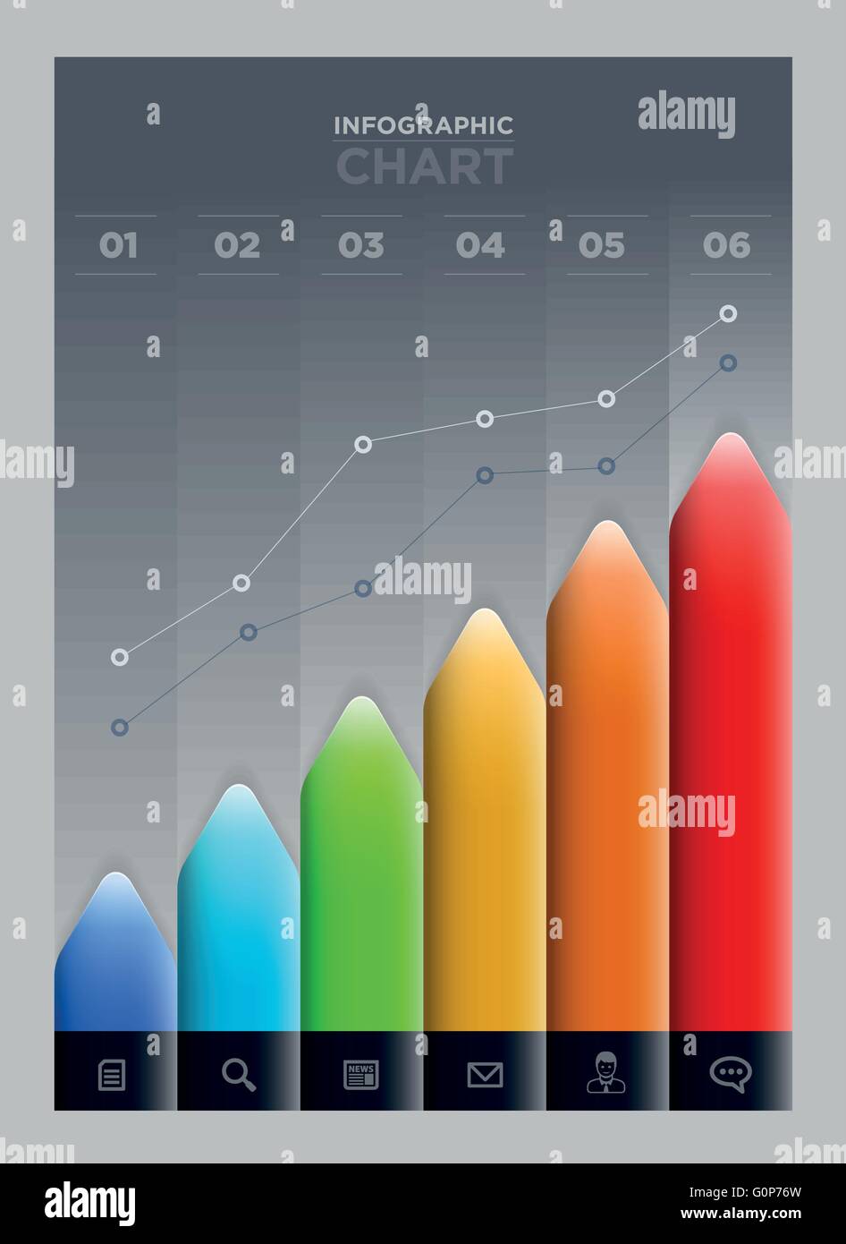 Vector graph bar chart Stock Vector Images - Alamy