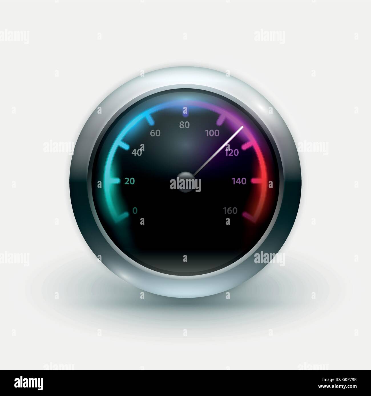 Vector illustration of speedometer. Elements are layered separately in ...