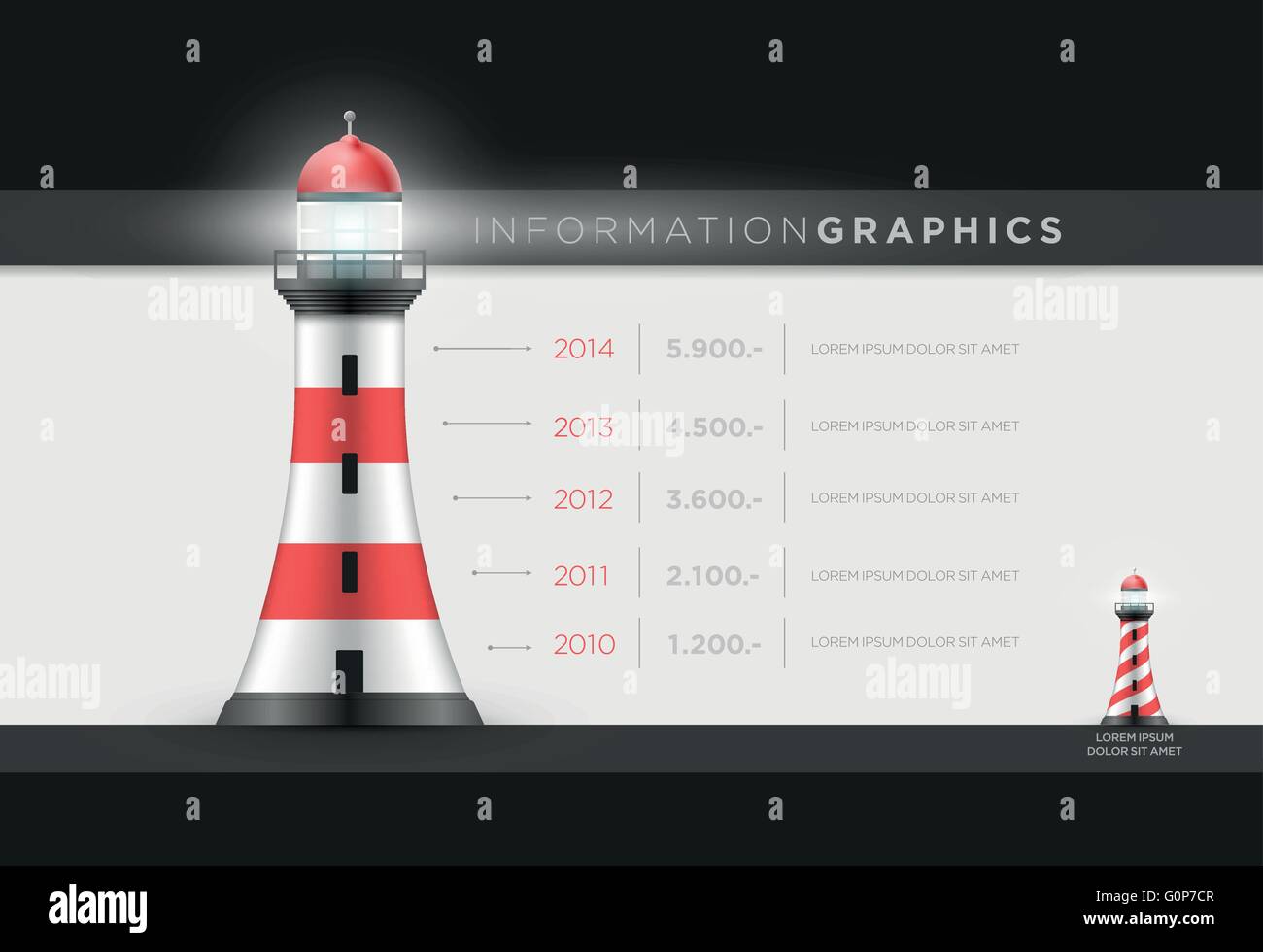 Vector lighthouse infographic design template Stock Vector Image & Art ...