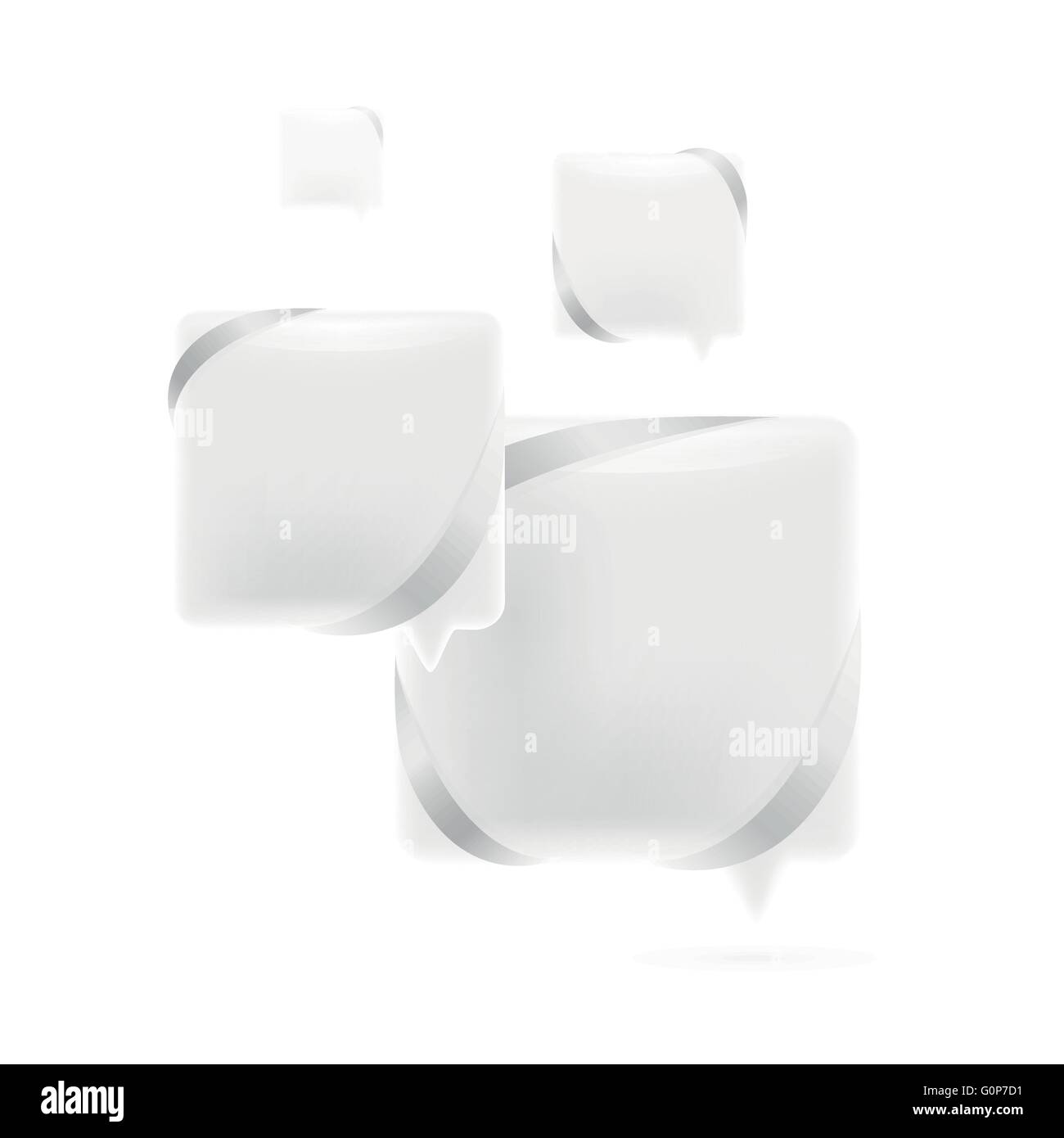 Vector bright square white speech bubble group Stock Vector Image & Art ...