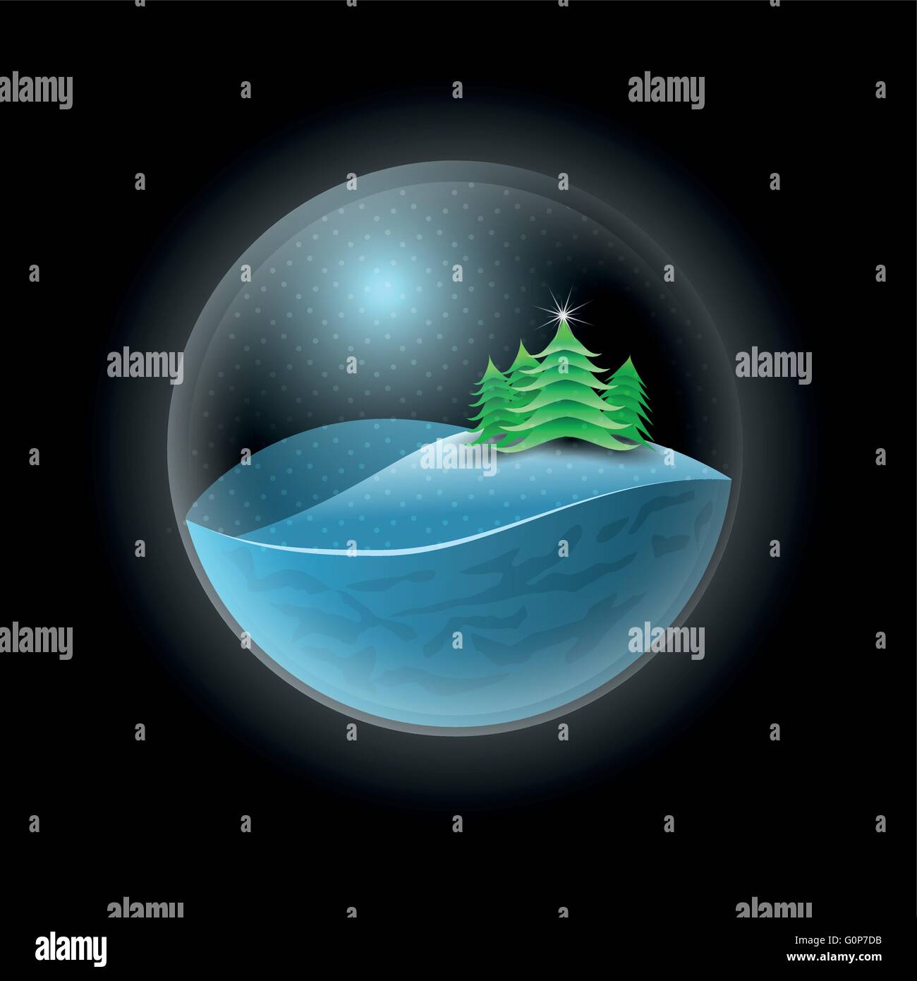 vector illustration of winter landscape sphere Stock Vector Image & Art ...