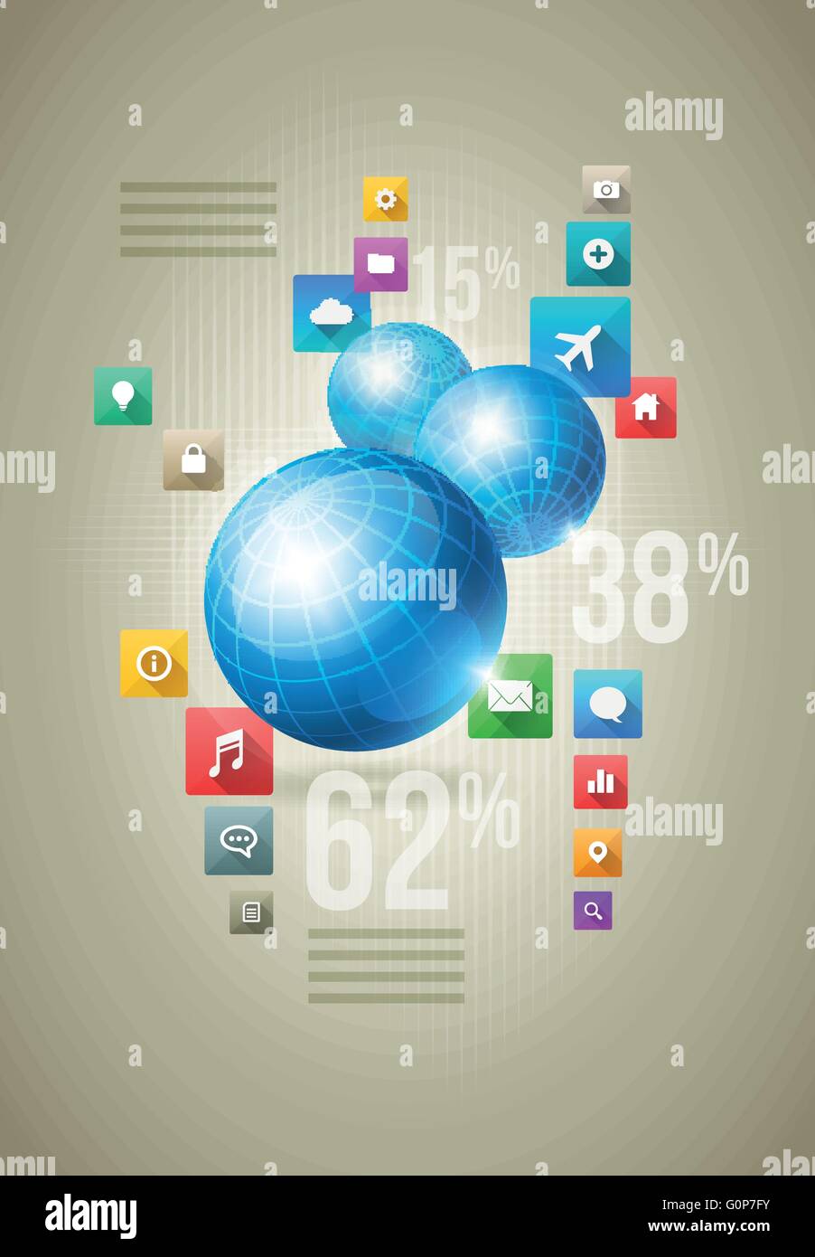 Infographic network design icons hi-res stock photography and images ...