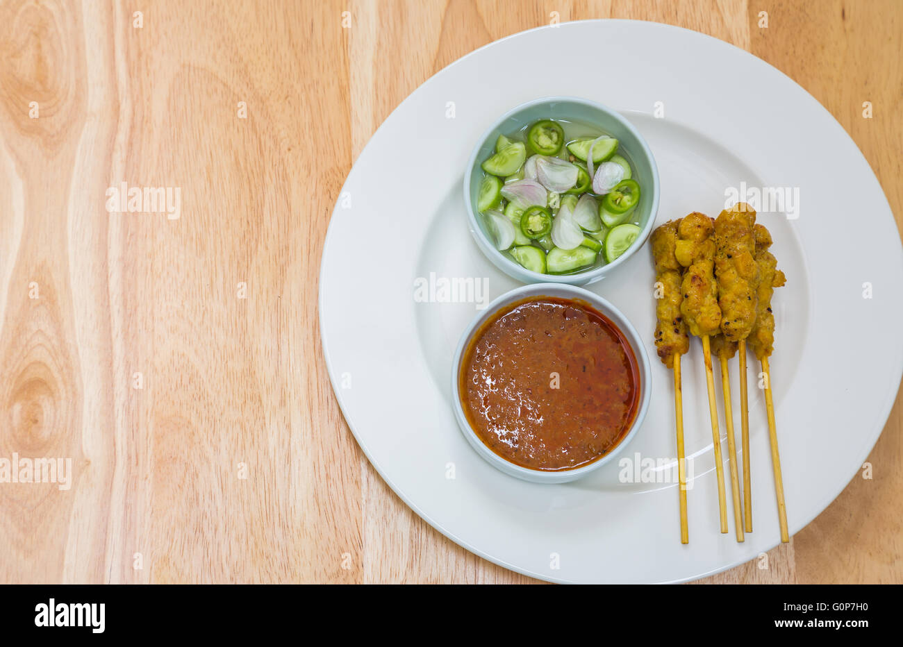 Pork Satay for barbecue time Stock Photo - Alamy