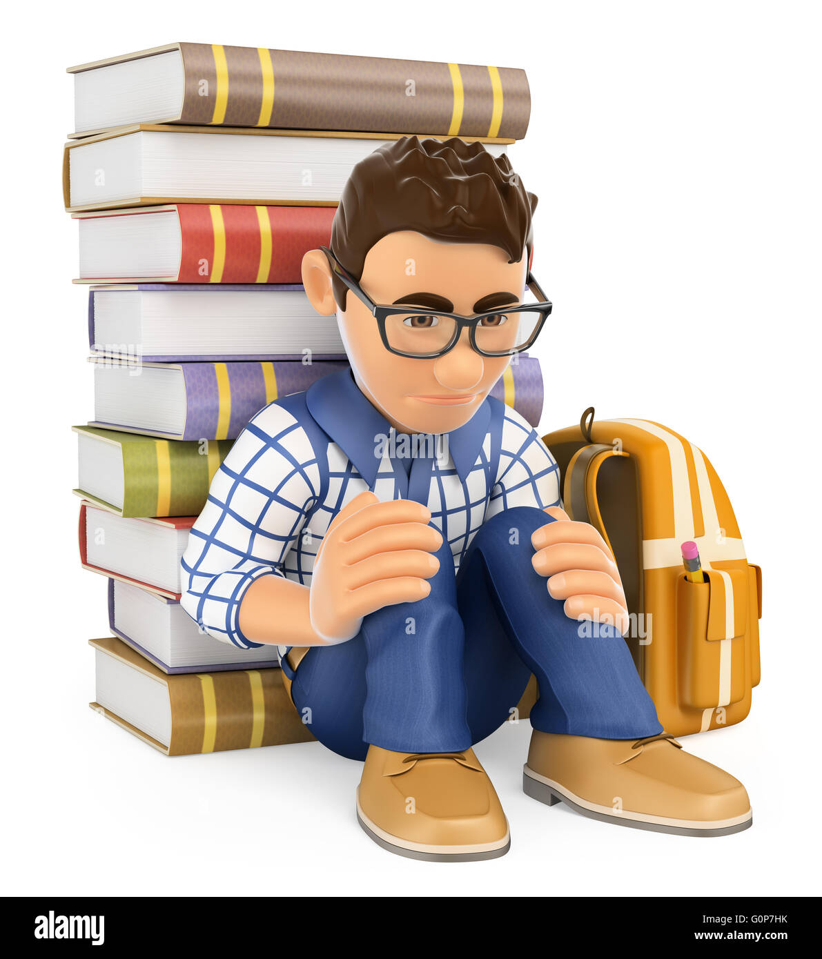 Depressed Student Cartoon