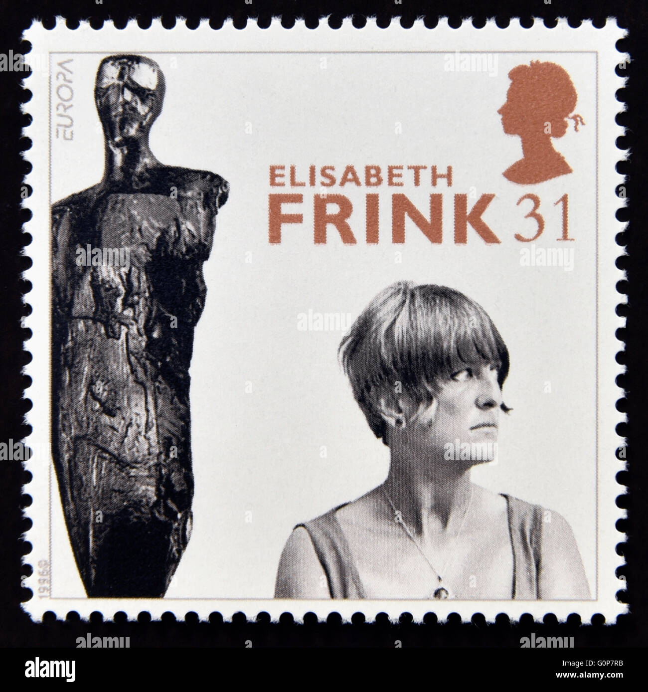 Postage stamp. Great Britain. Queen Elizabeth II. 1996. Europa. Famous ...