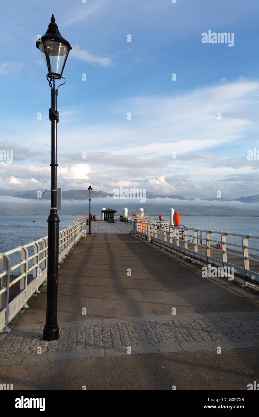 Town of Beaumaris, Anglesey, Wales. Picturesque view of Beaumaris Pier ...