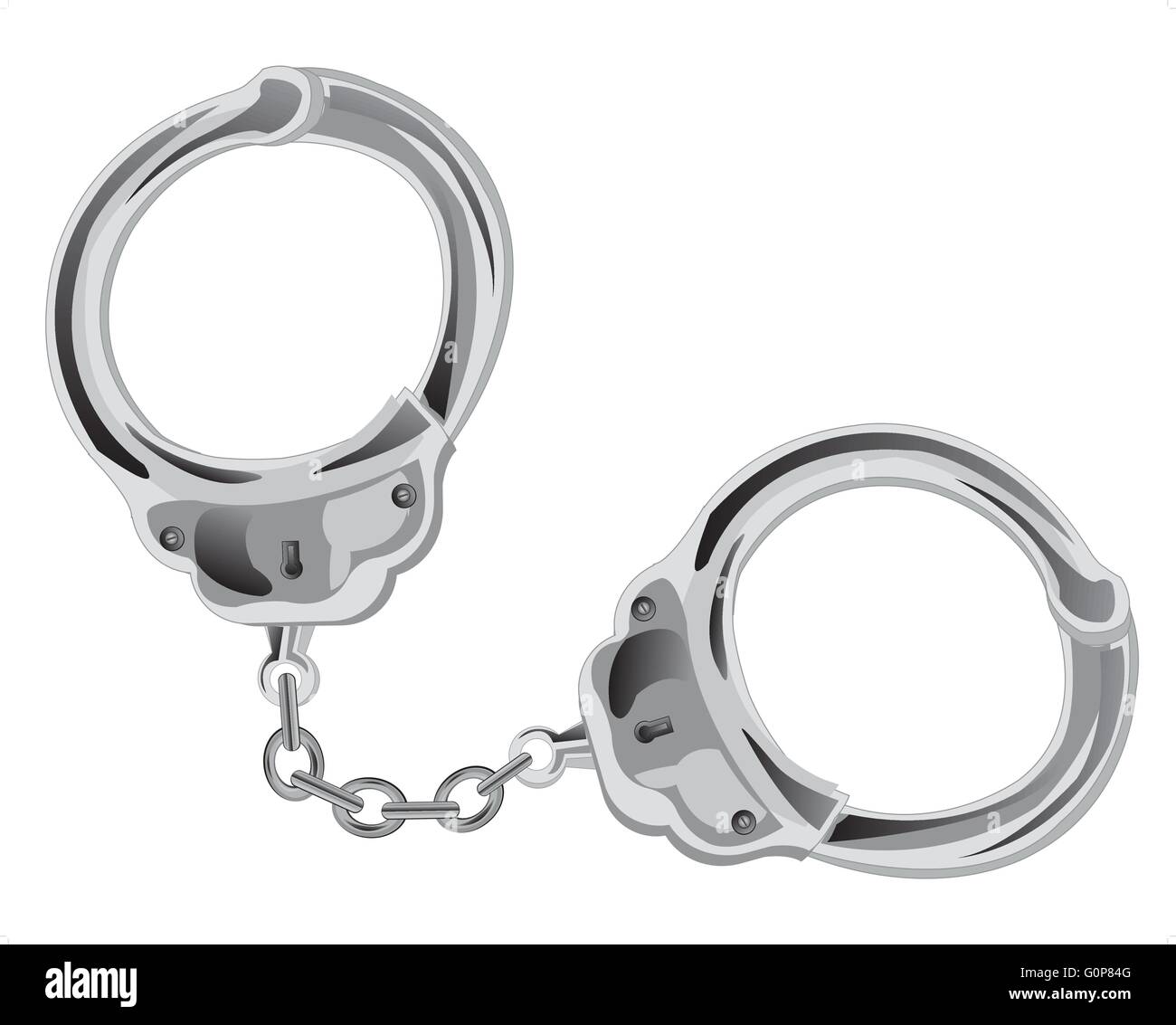 Manacles on chain on white background is insulated Stock Vector Image ...