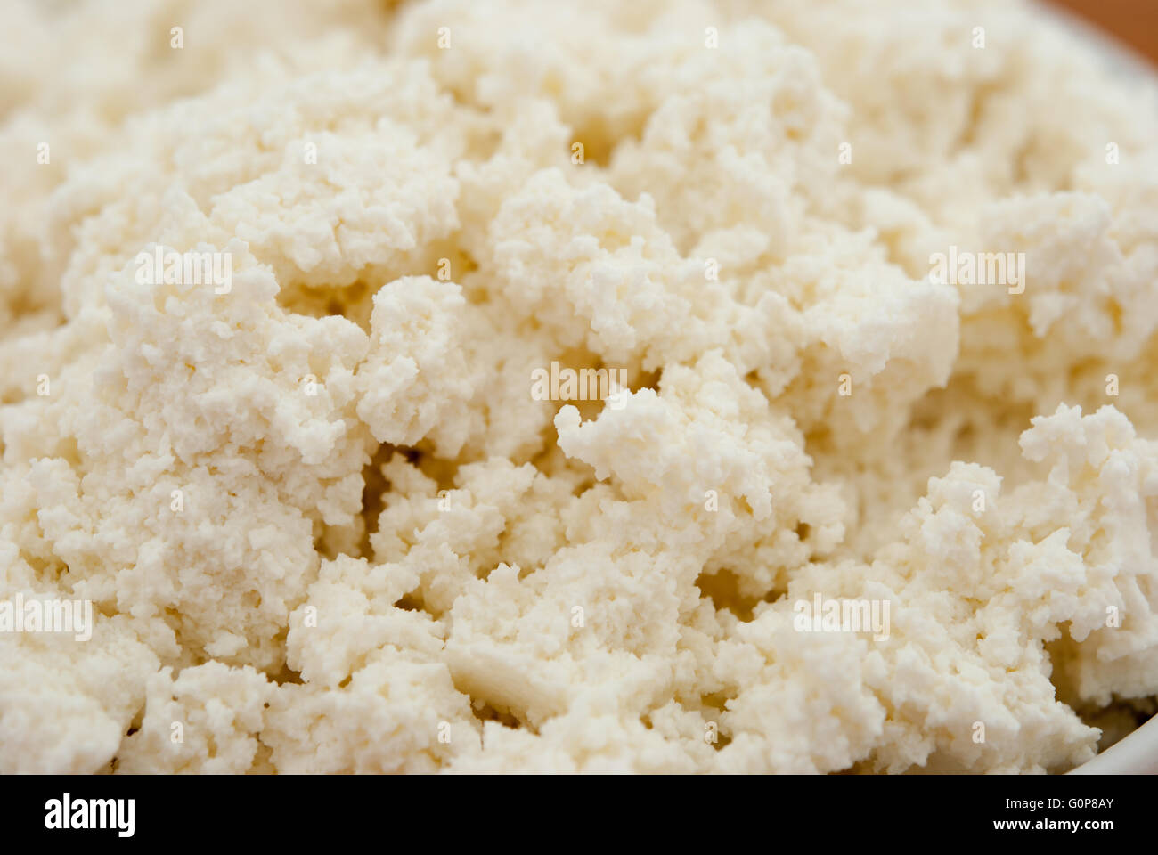 Cottage cheese (curd cheese, quark, anari) closeup Stock Photo - Alamy