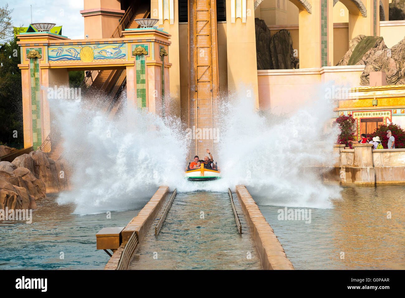 Journey to Atlantis Ride at Sea World, Orlando, Central Florida, USA ...
