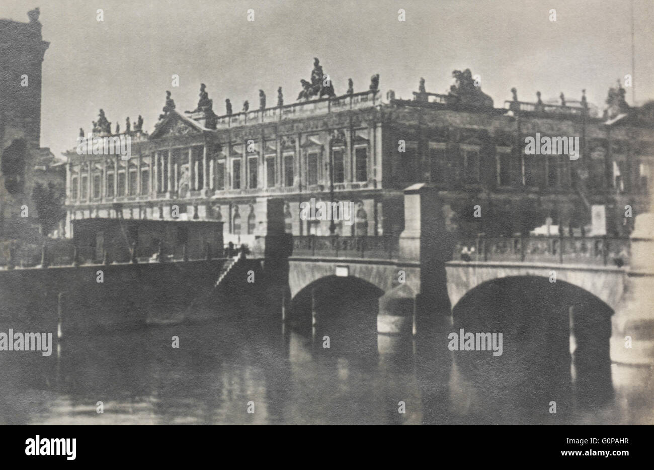 Destroyed Berlin. Berlin City Palace and Palace Bridge, postwar photo ...