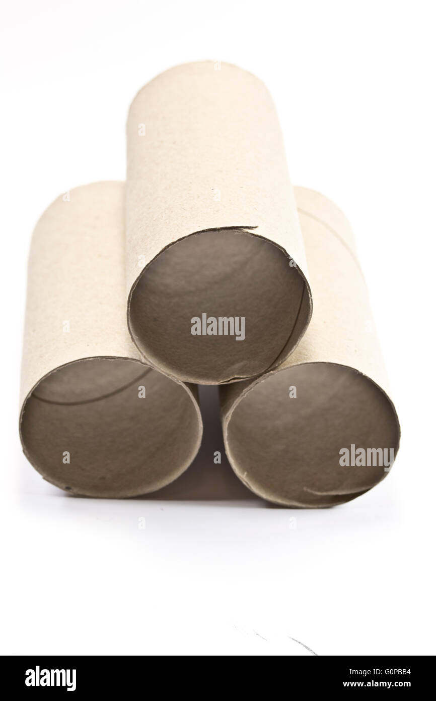 Cardboard toilet roll tubes Cut Out Stock Images & Pictures - Alamy