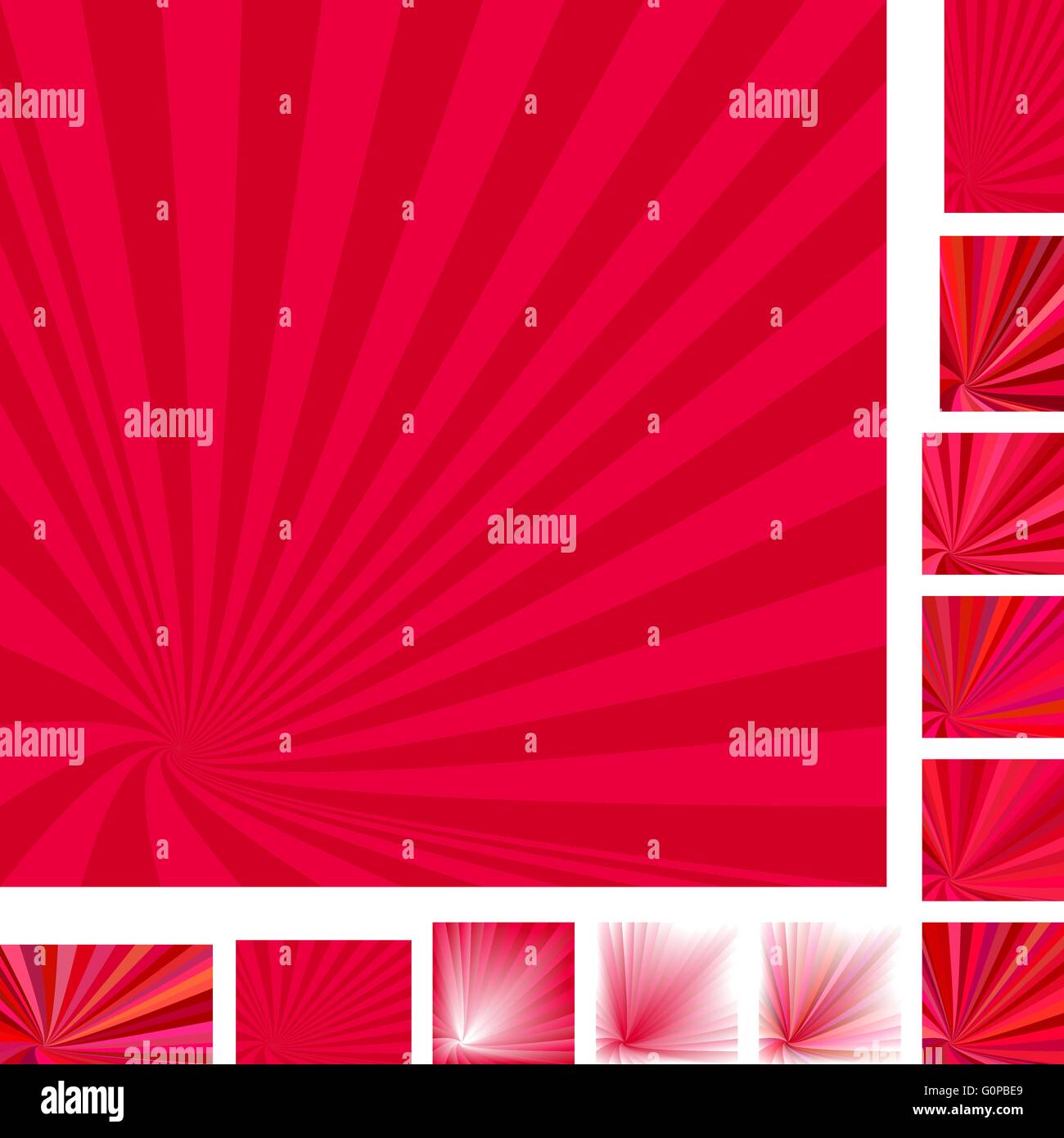 Red ray background set Stock Vector Image & Art - Alamy