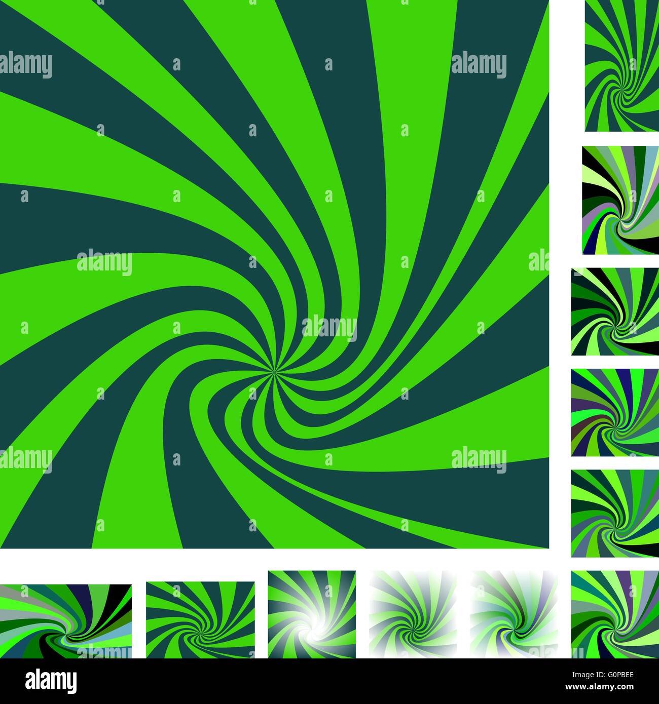Green spiral background set Stock Vector Image & Art - Alamy