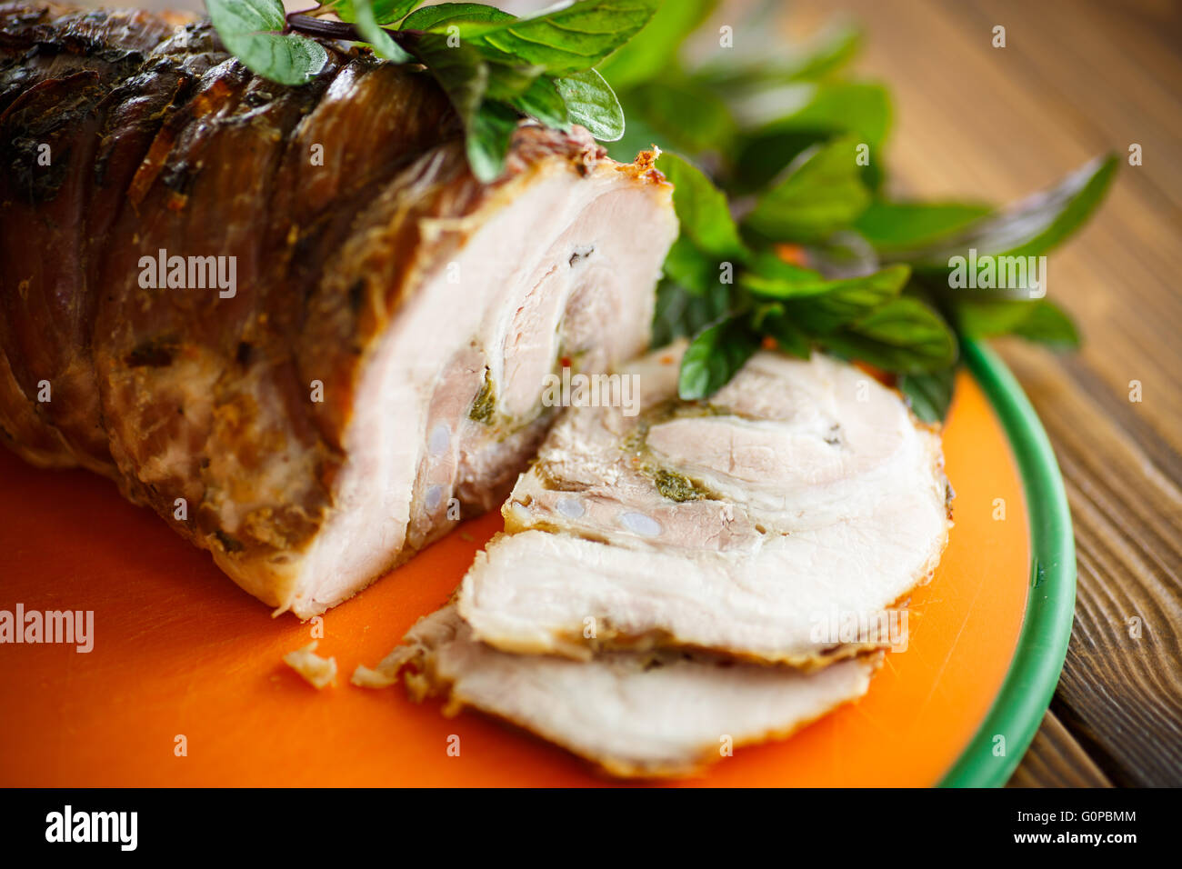 Sliced cold baked pork hi-res stock photography and images - Alamy