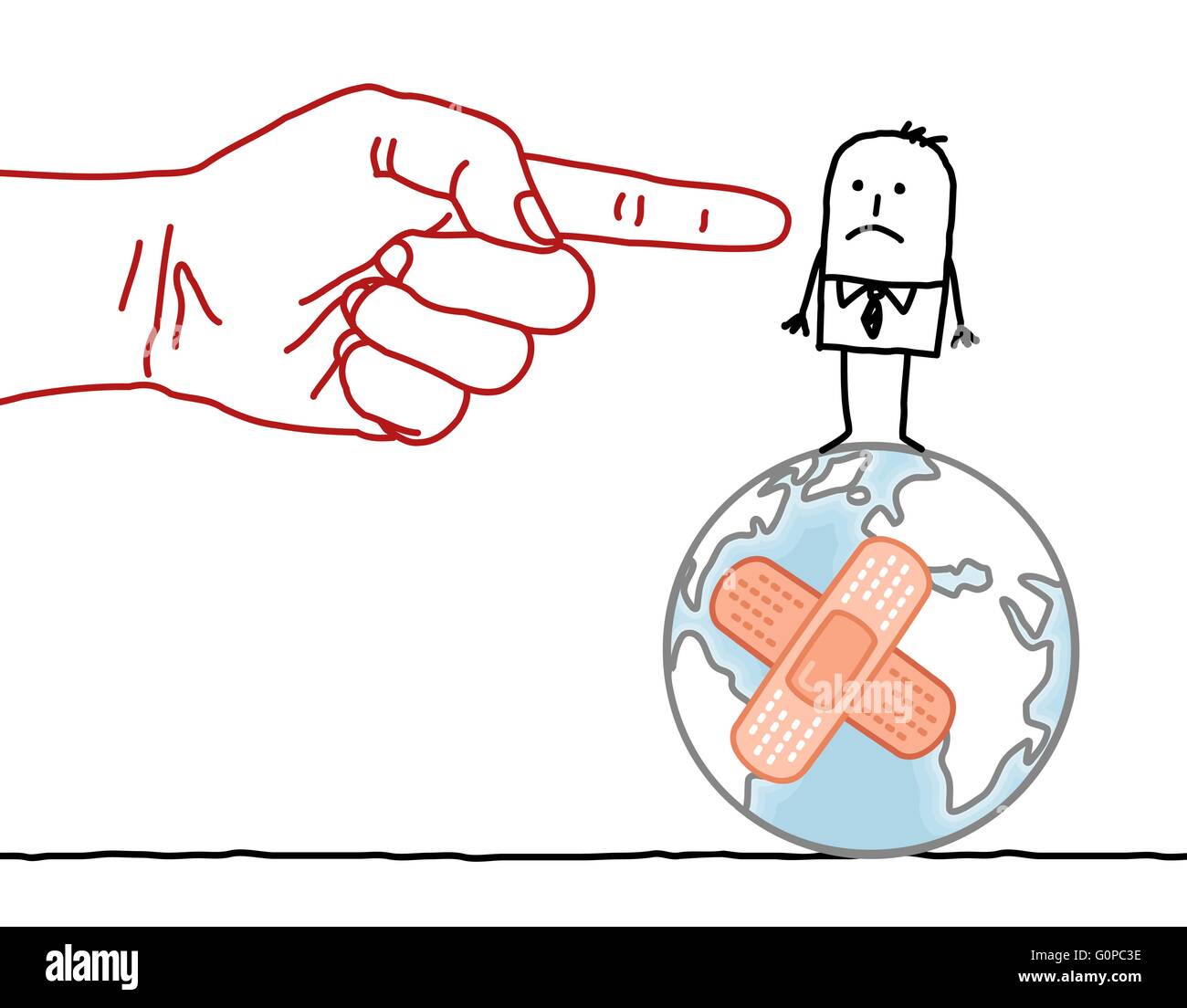 Human hand planet earth Cut Out Stock Images & Pictures - Alamy