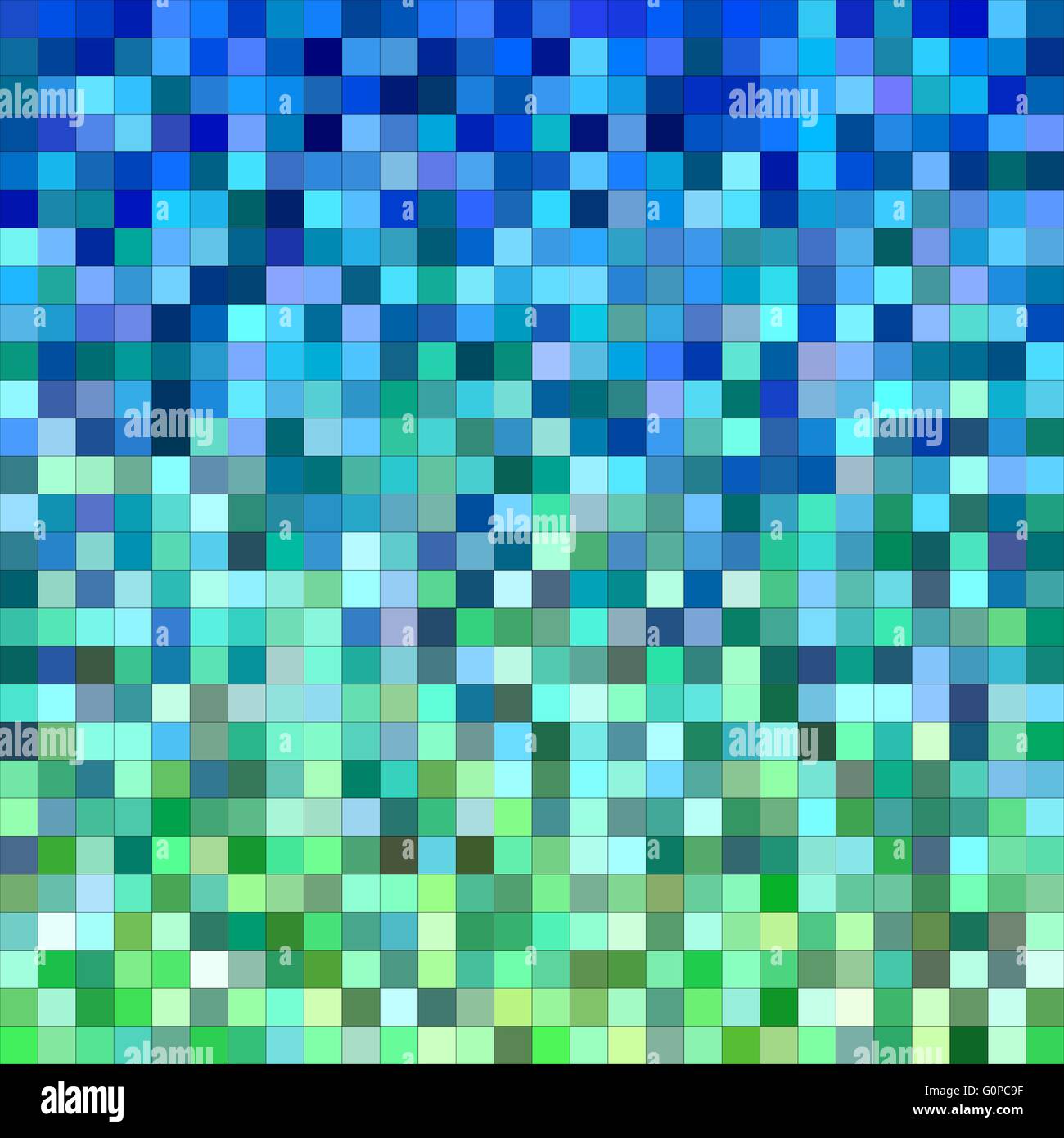 Blue green square mosaic vector background design Stock Vector Image ...