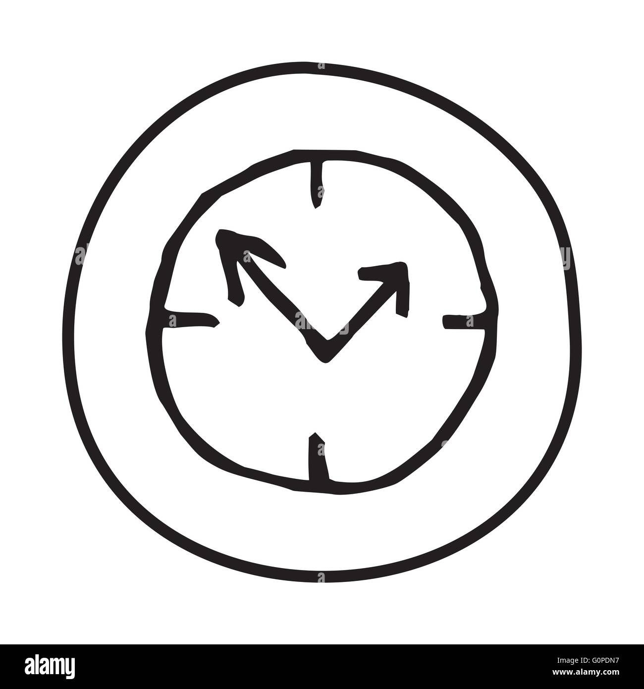 Alarm clock in frame Stock Vector Images - Alamy