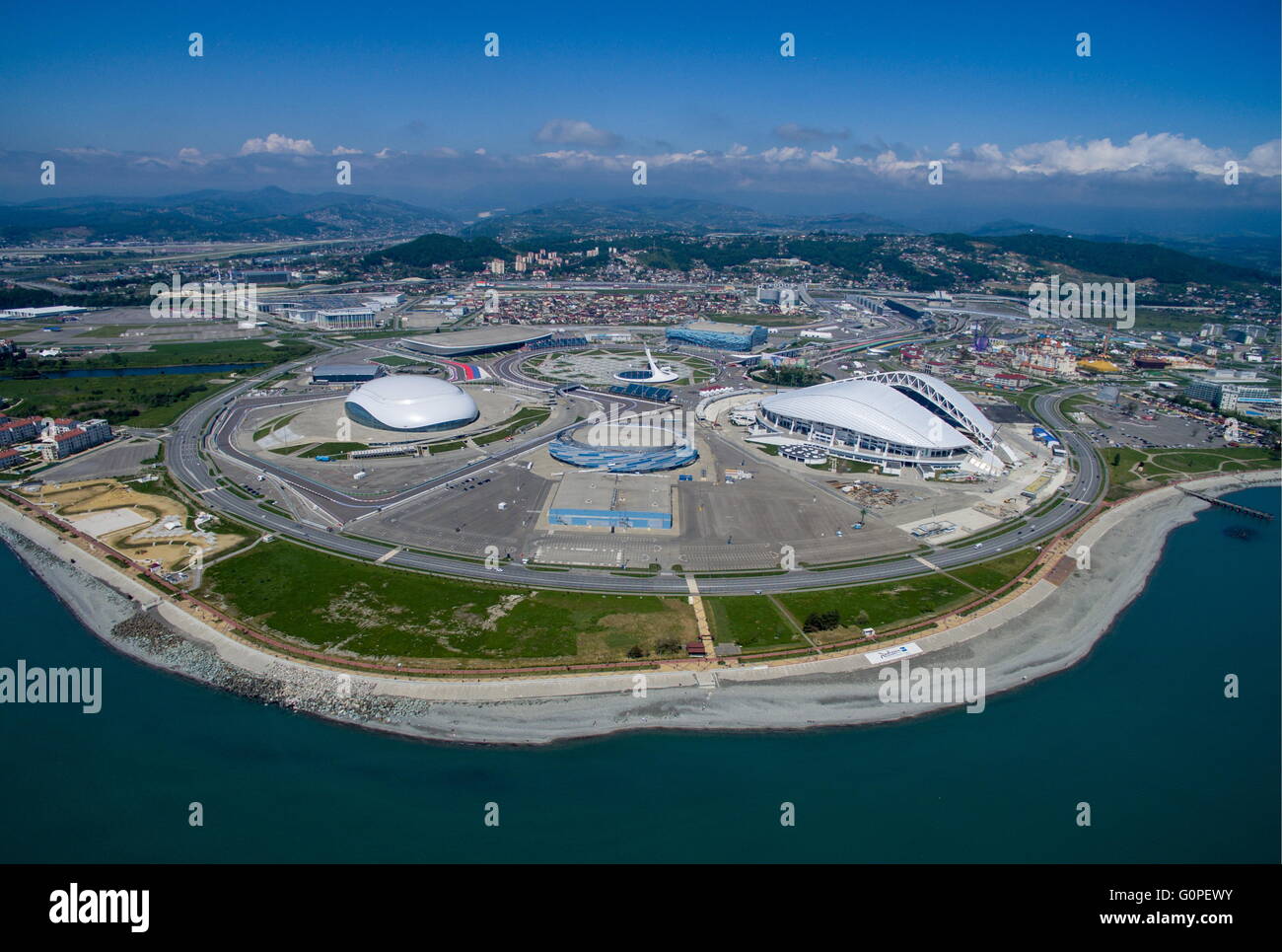 Fisht Olympic Stadium, Sochi Aerial High Resolution Stock Photography ...