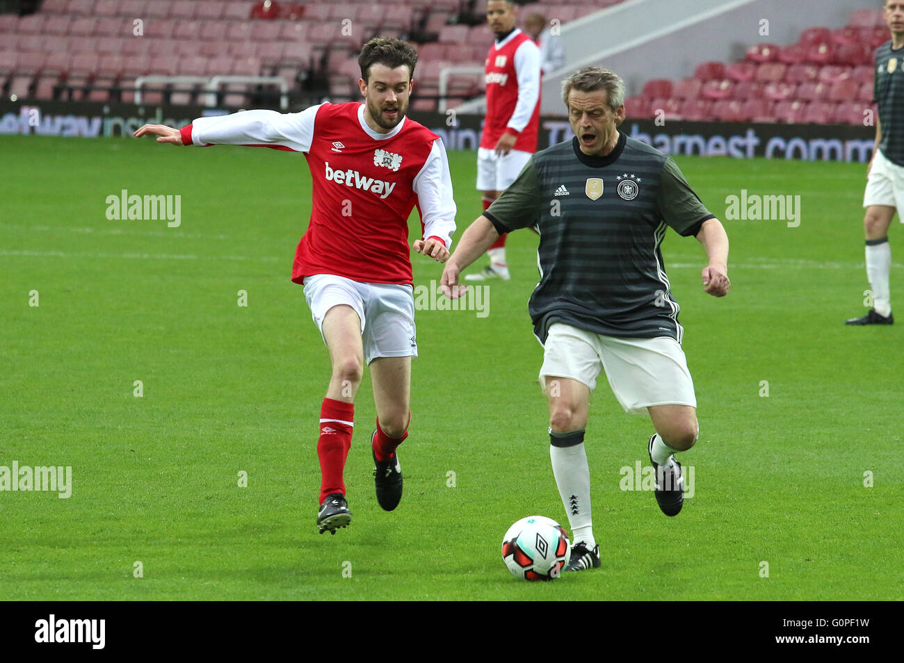 Upton Park, London, UK. 2nd May, 2016. Former England players and ...